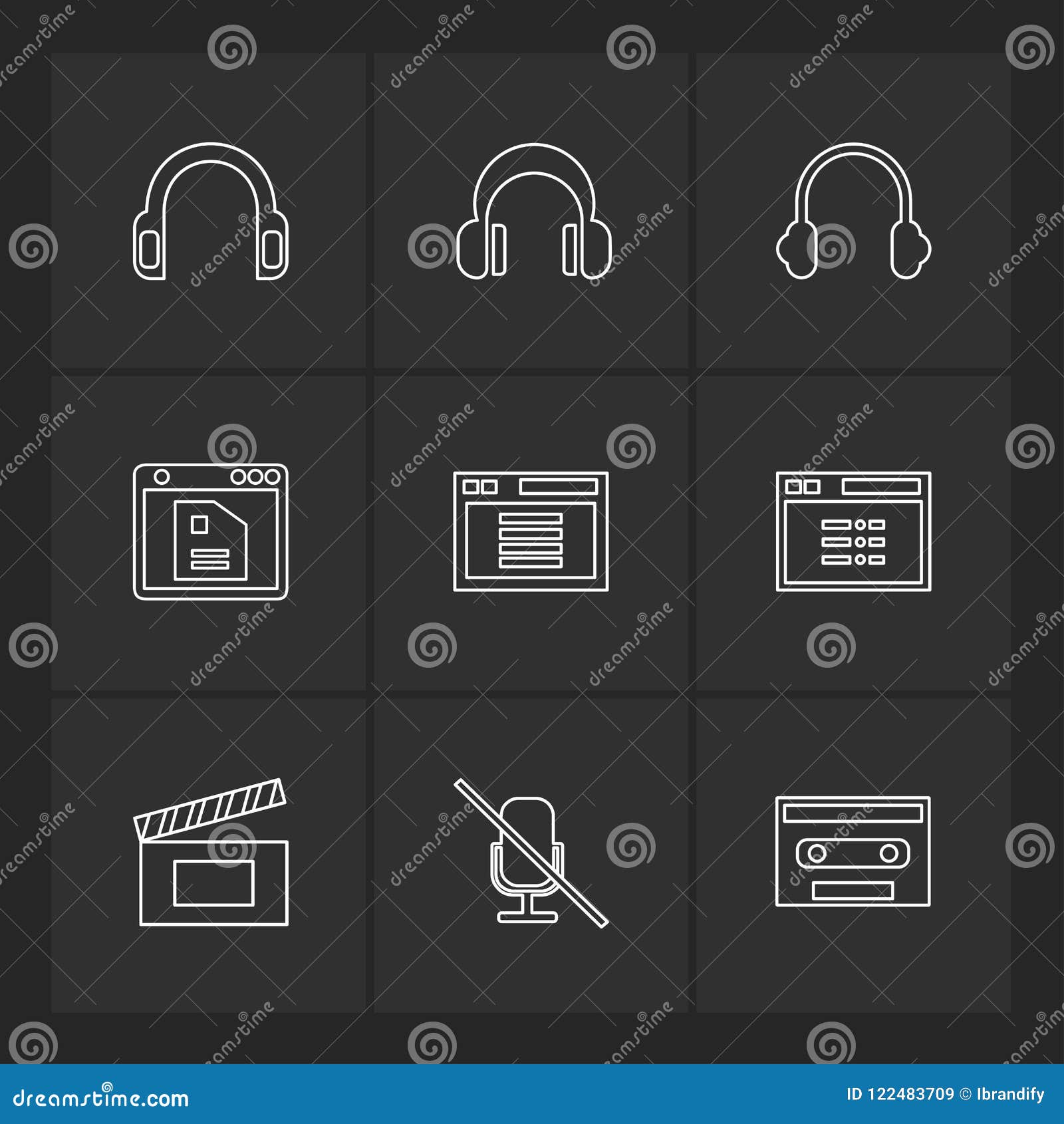Multimedia , User Interface , Camera , Technology , Eps Icons Se Stock Vector - Illustration of ...