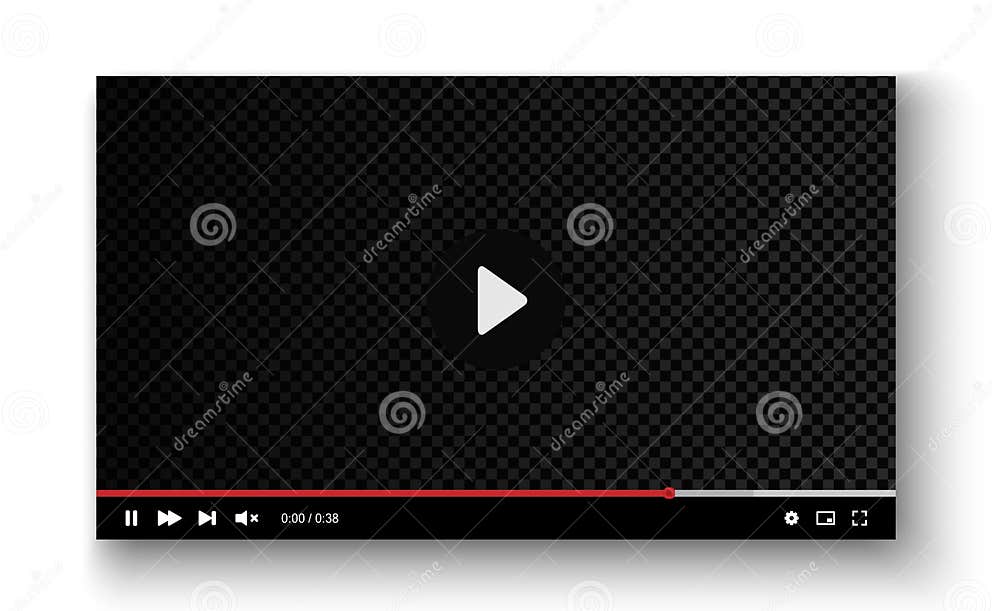 Multimedia Video Player Frame Template. Live Video Streaming ...