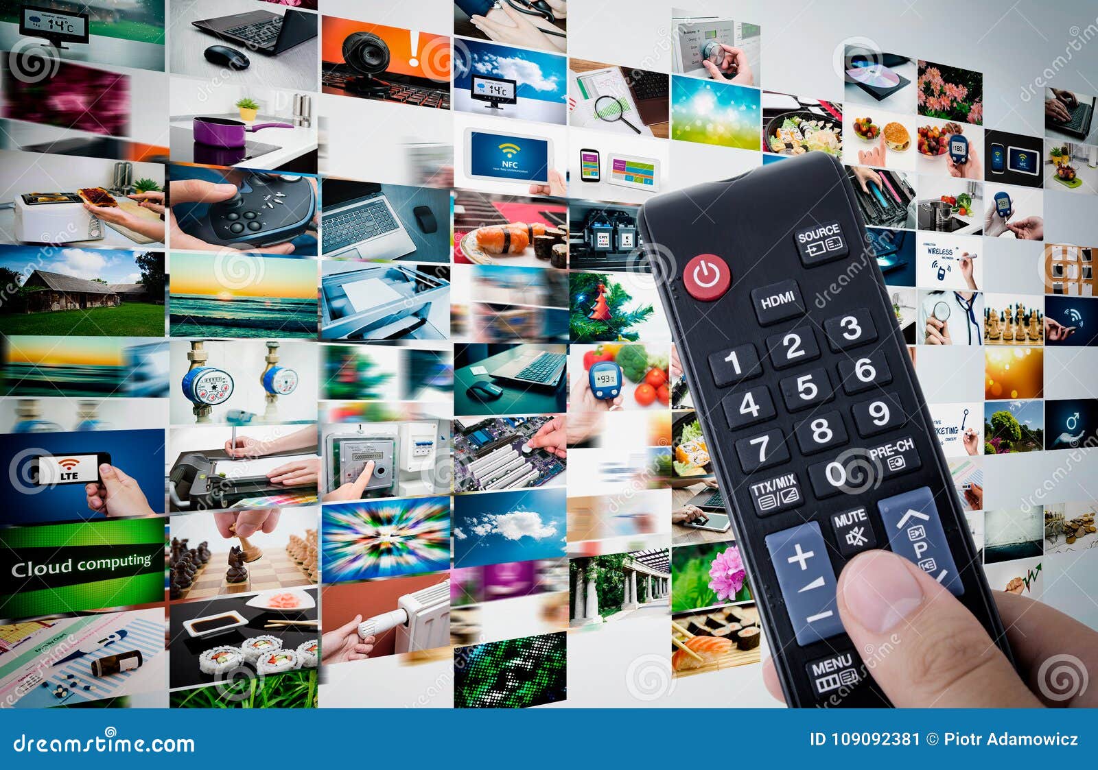 Multimedia Video Wall Television Broadcast Stock Image - Image of media ...