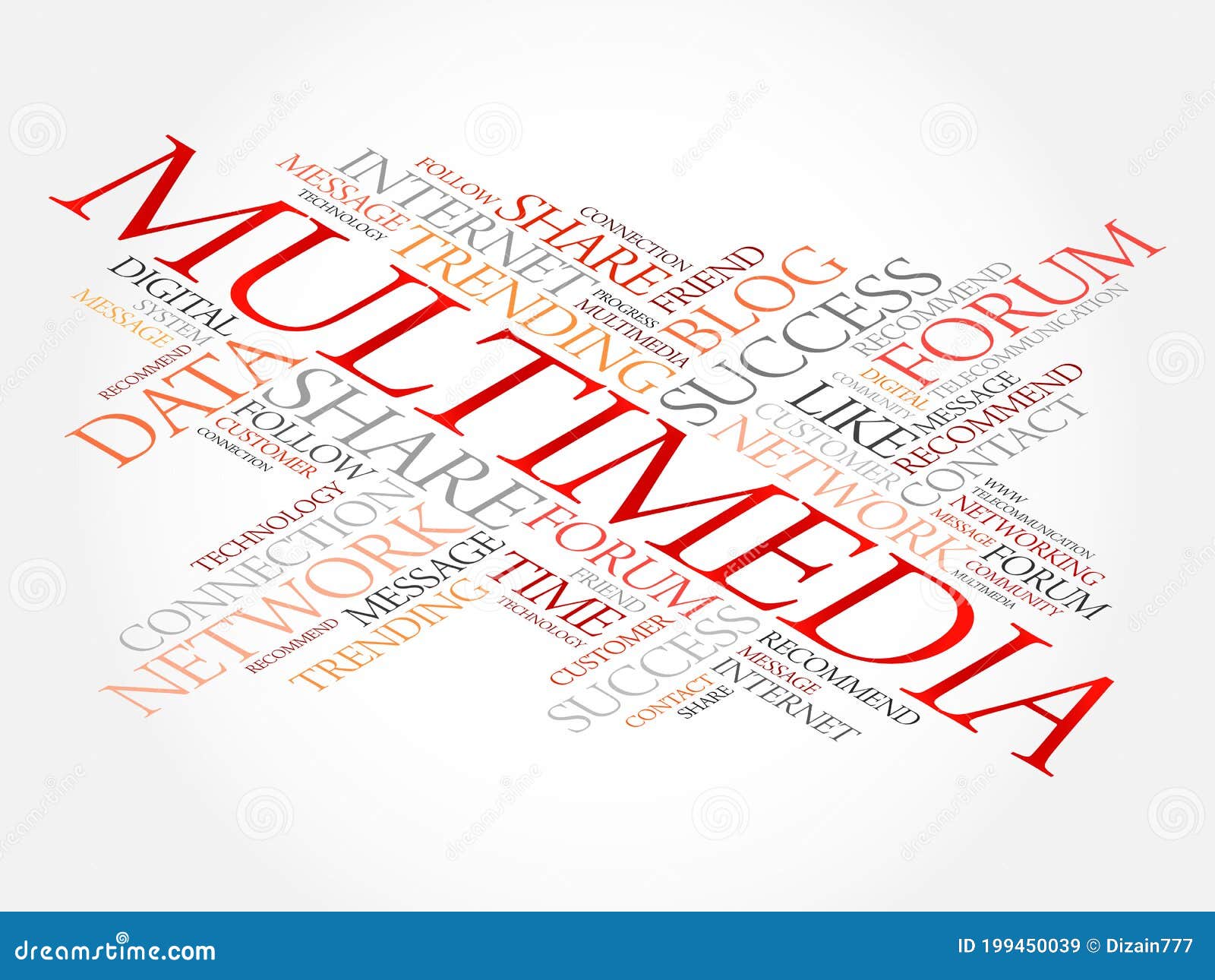 Multimedia word cloud stock illustration. Illustration of messaging ...
