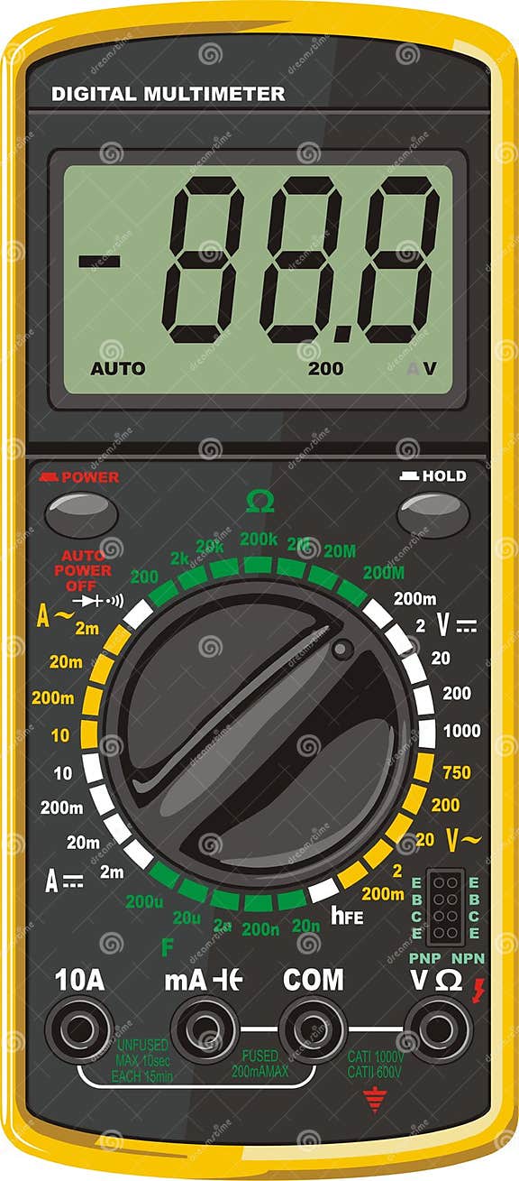 Multimeter stock vector. Illustration of vector, contact - 18463422