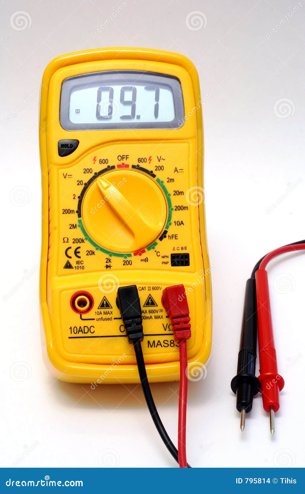 Multimeter stock photo. Image of electronic, power, electrician - 795814