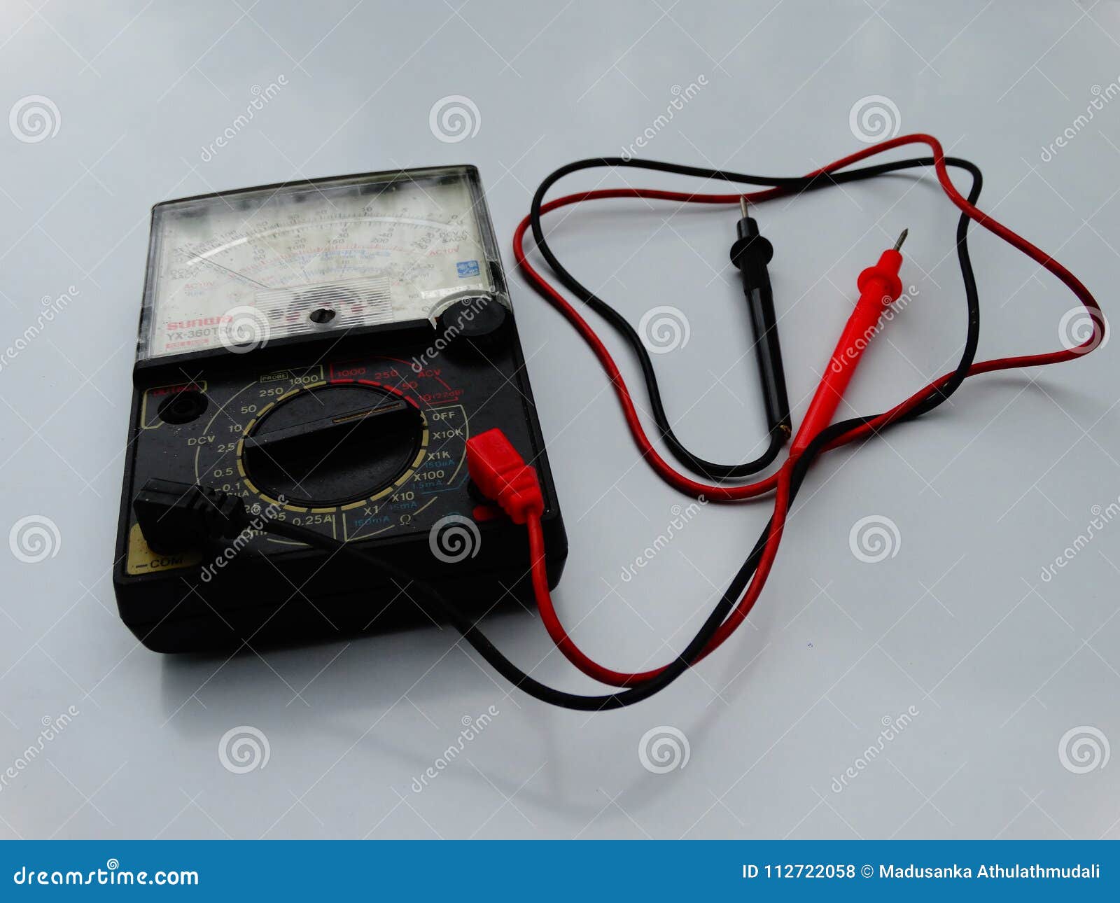 Multimeter, Analog in White Background Stock Photo - Image of voltage ...