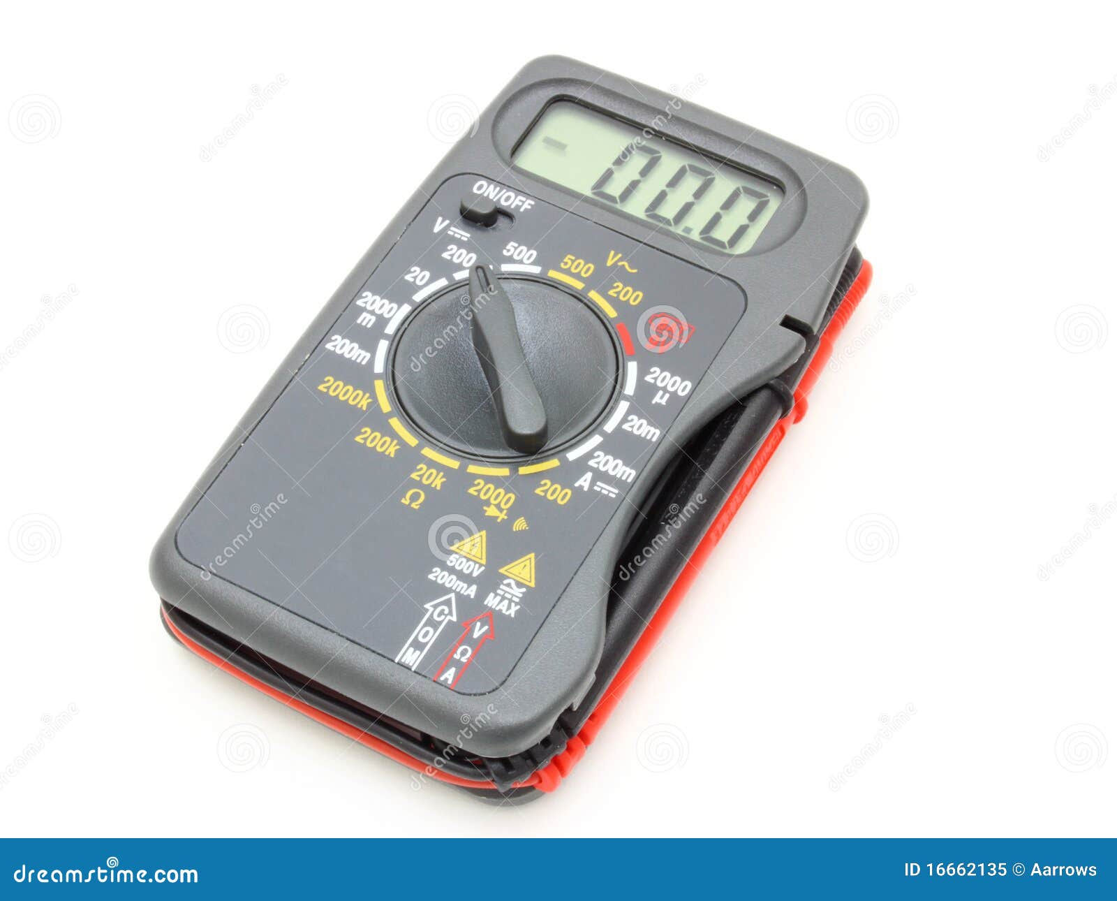 Multimeter of black color stock image. Image of measurement - 16662135