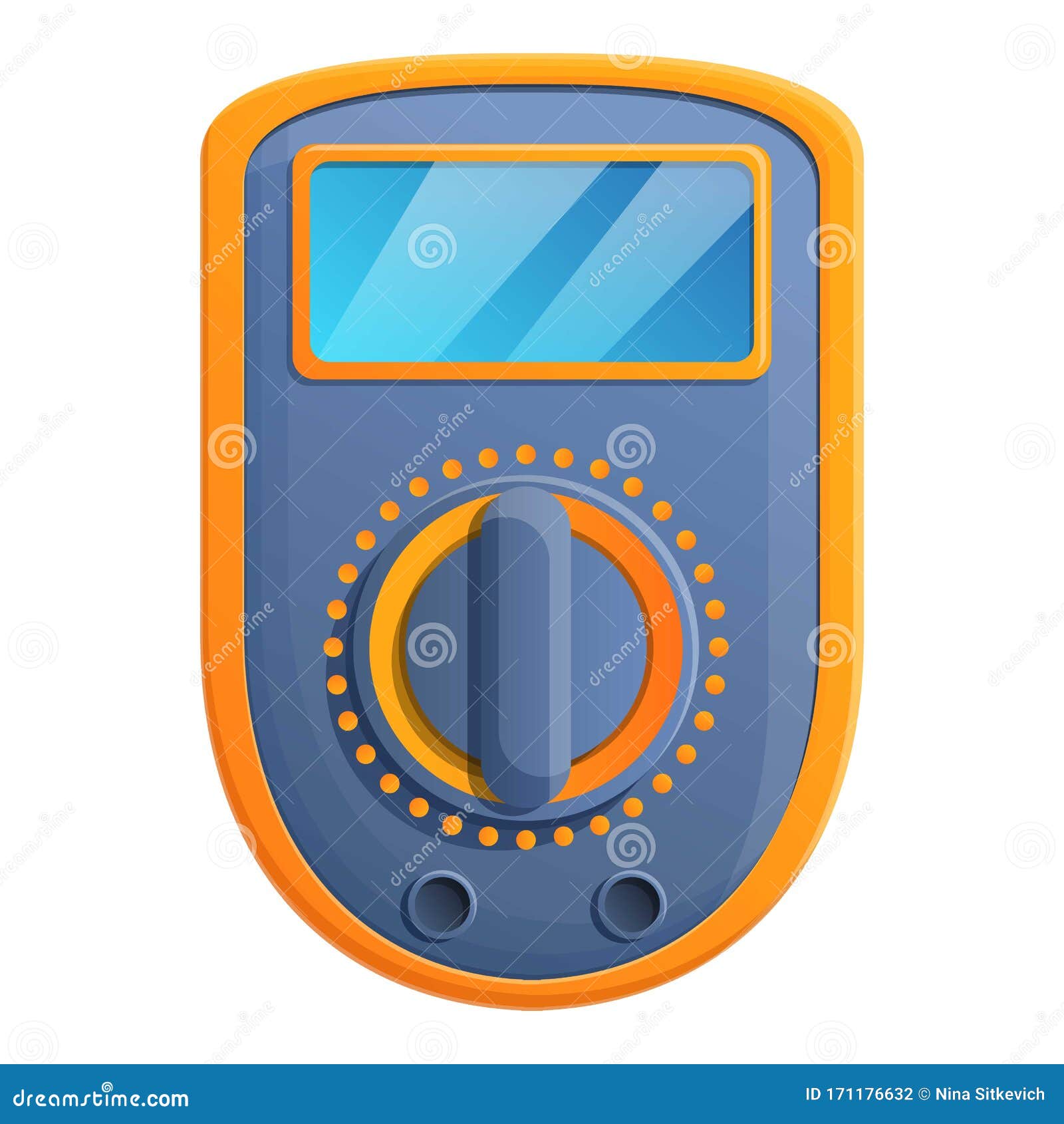 Multimeter Device Icon, Cartoon Style Stock Vector - Illustration of ...