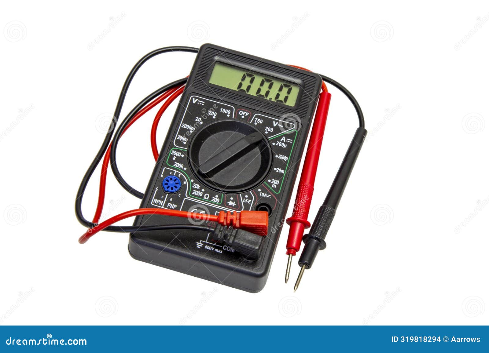 Multimeter Device for Measuring Electricity Isolated on a White ...