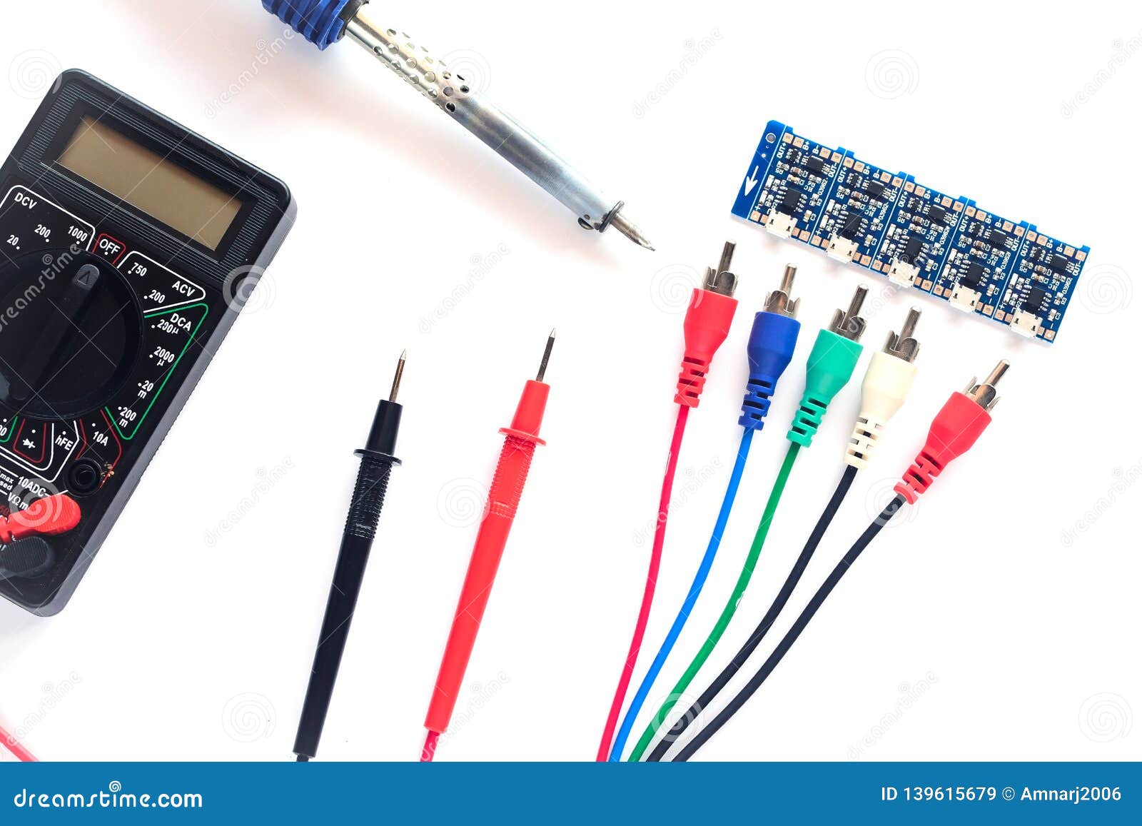 Multimeter Digital with Small Electronic Stock Image - Image of ...