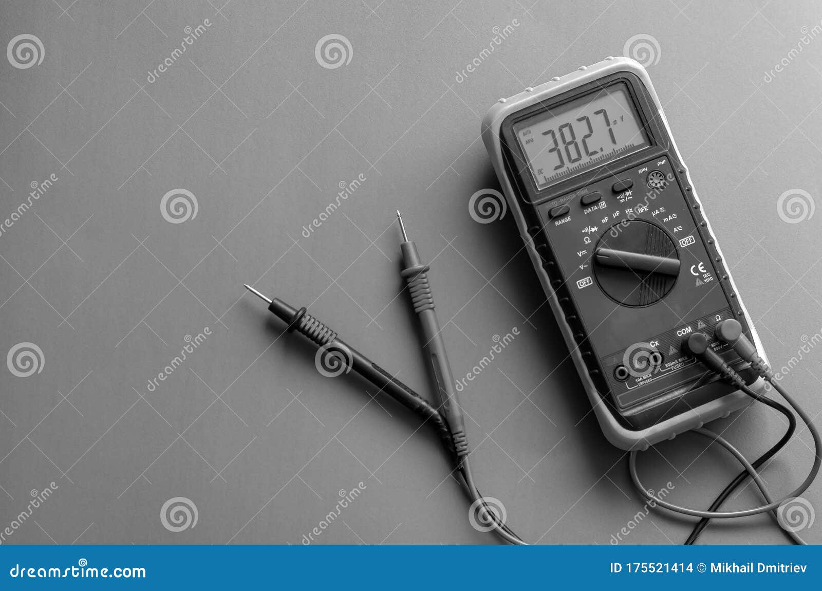 Multimeter with the Display Data Stock Photo - Image of impedance ...