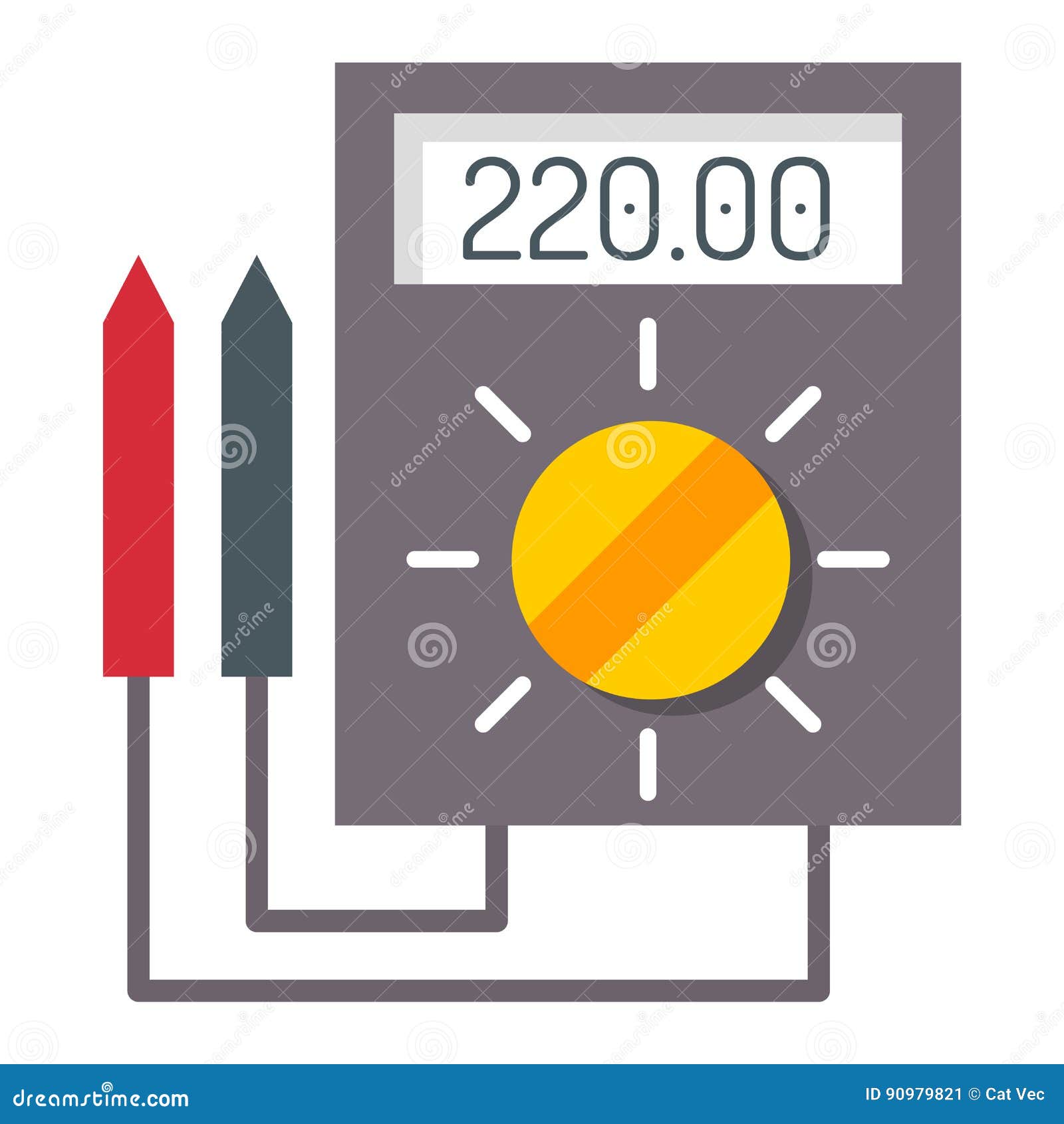 Voltage Ampere Meter Tester Icon. Simple Element Illustration. Voltage ...