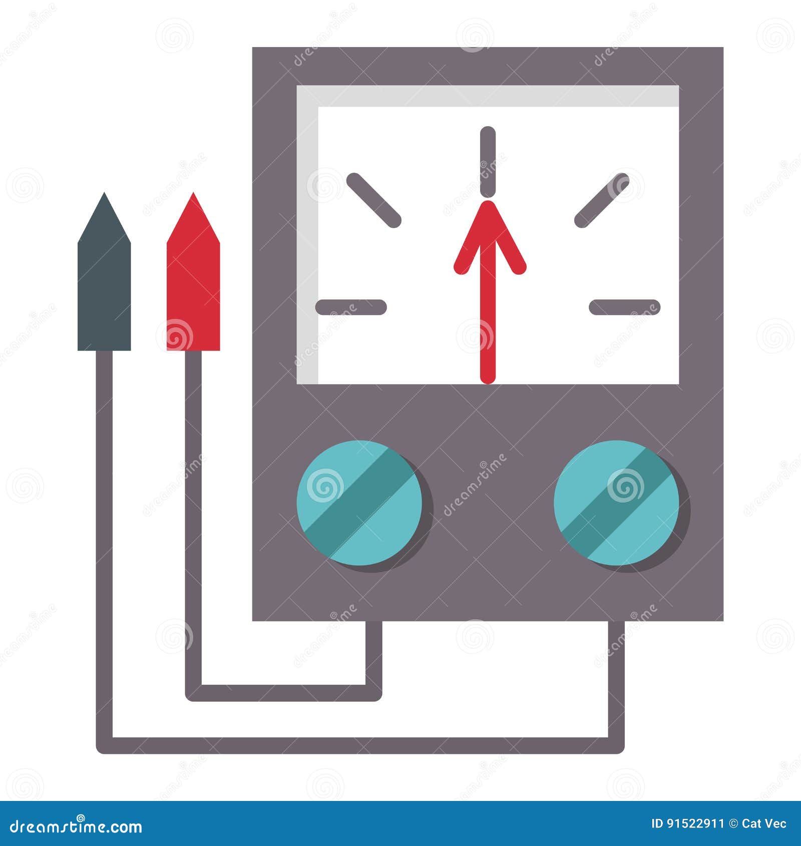 Voltage Ampere Meter Tester Icon. Simple Element Illustration. Voltage ...