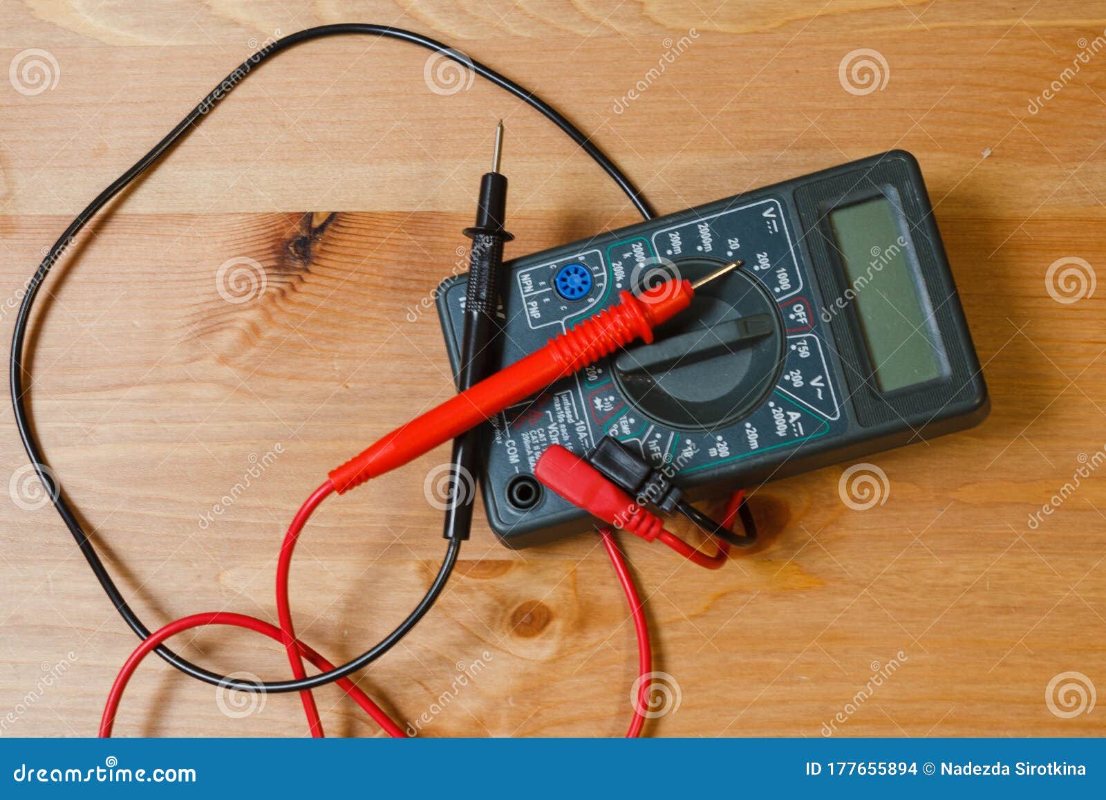 Multimeter for Measuring Current and Voltage. Stock Photo - Image of ...