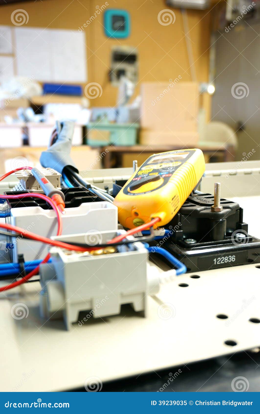 Multimeter on Electronic Panel B Stock Image - Image of value ...