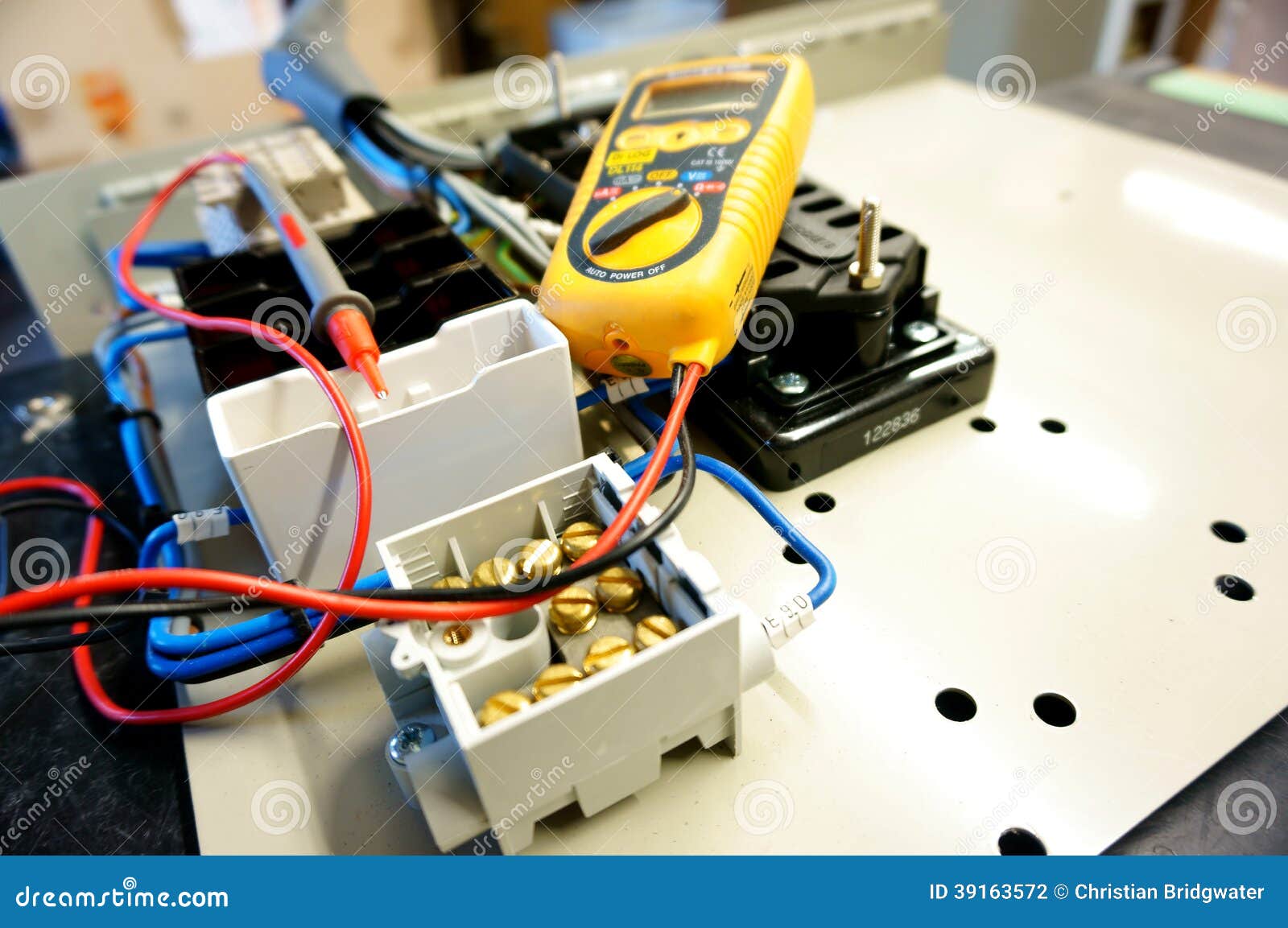 Multimeter on Electronic Panel a Stock Photo - Image of circuit, power ...