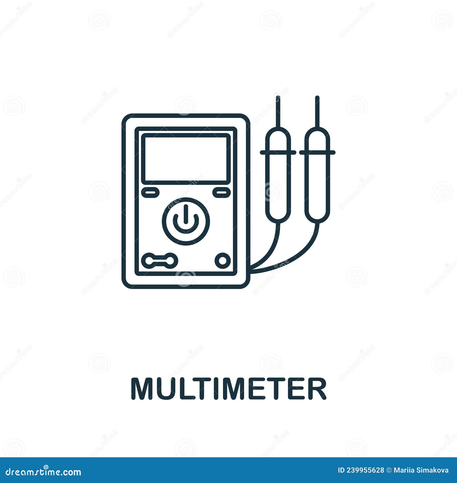 Multimeter Icon. Line Element from Machinery Collection. Linear ...