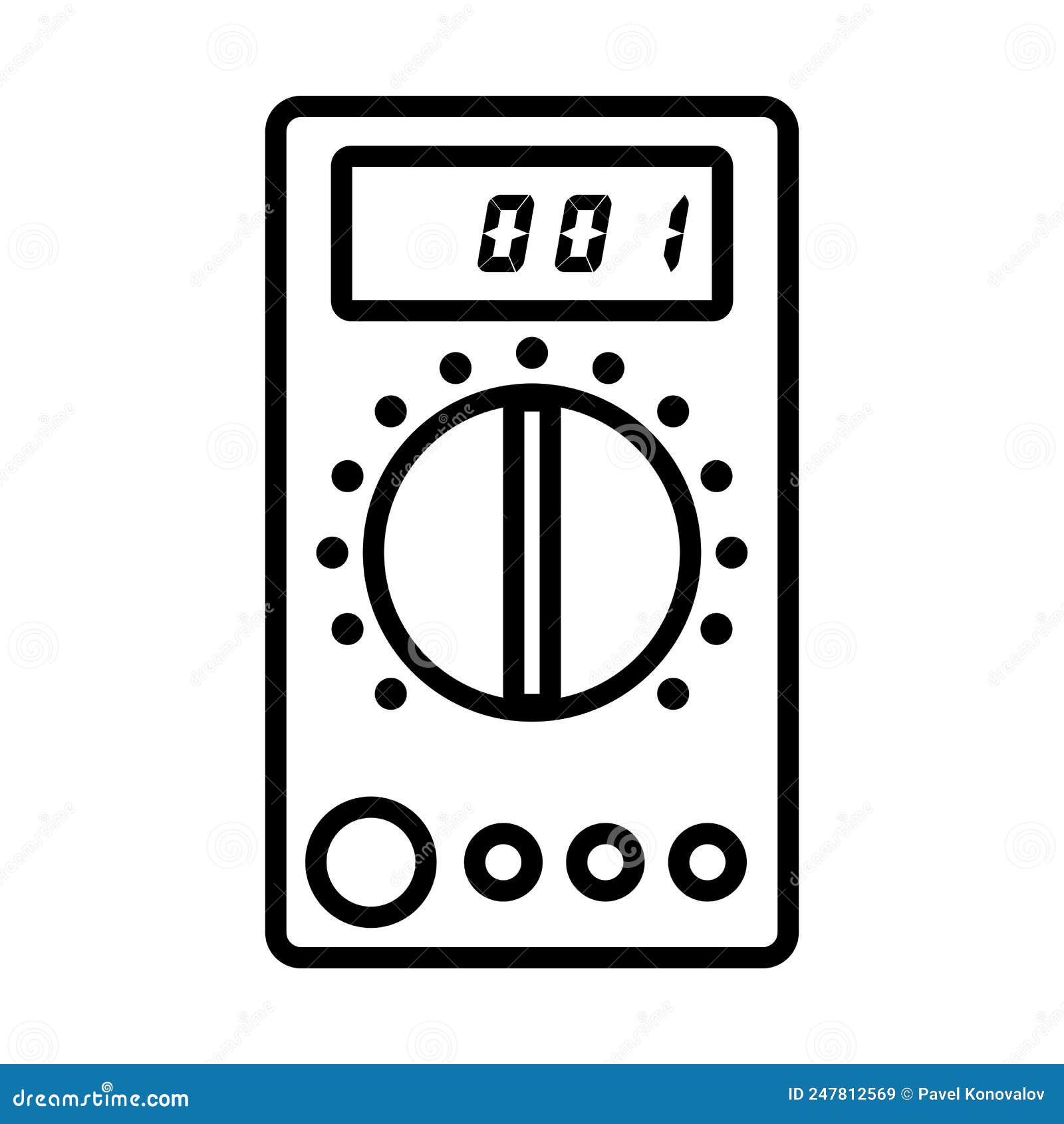 Multimeter Icon stock vector. Illustration of measure - 247812569