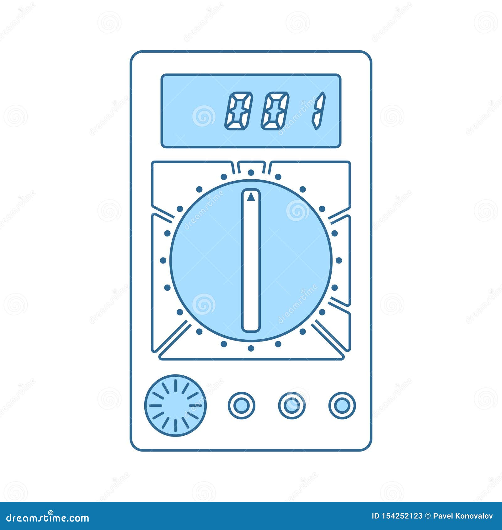 Multimeter Icon stock vector. Illustration of display - 154252123