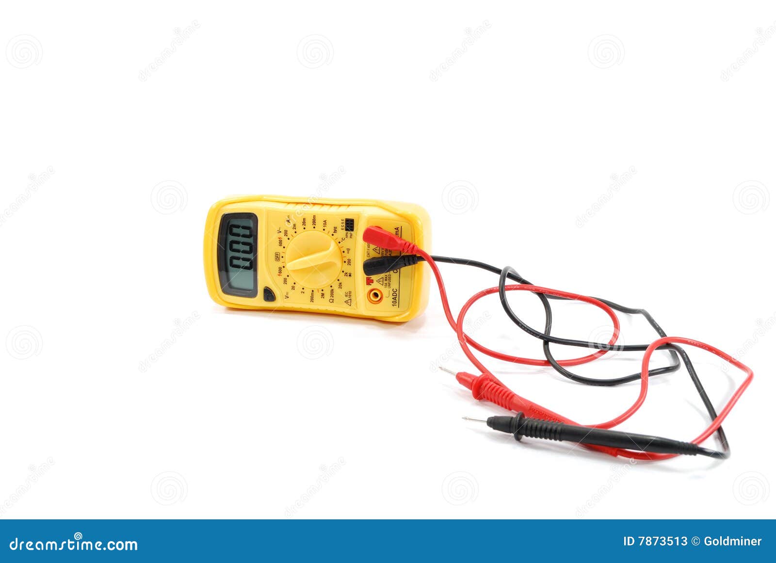 Multimeter Instrument Isolated on White Background Stock Image - Image ...