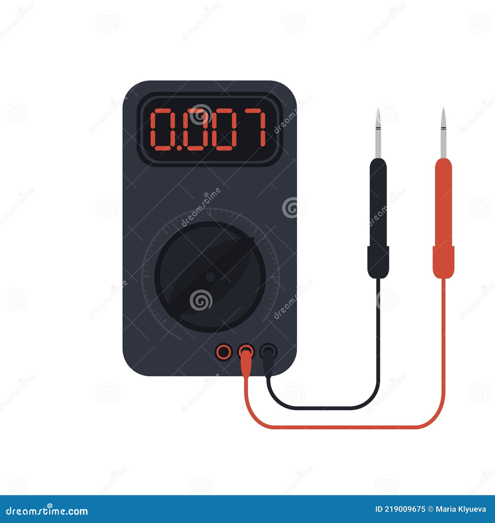 Multimeter Instrument of Voltage. 2d Flat Vector Stock Vector ...