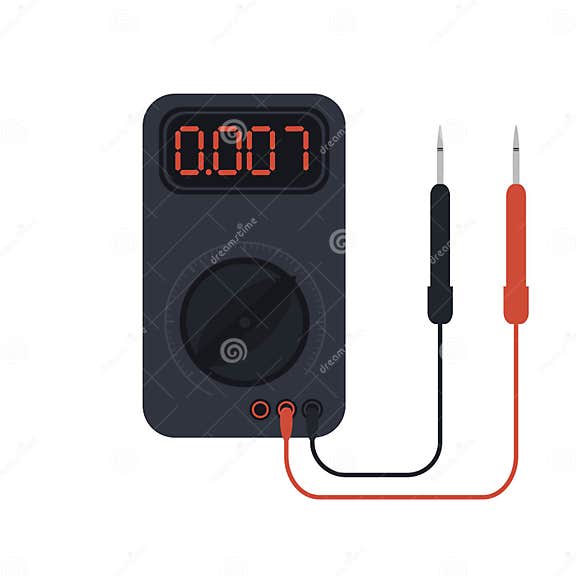 Multimeter Instrument of Voltage. 2d Flat Vector Stock Vector ...
