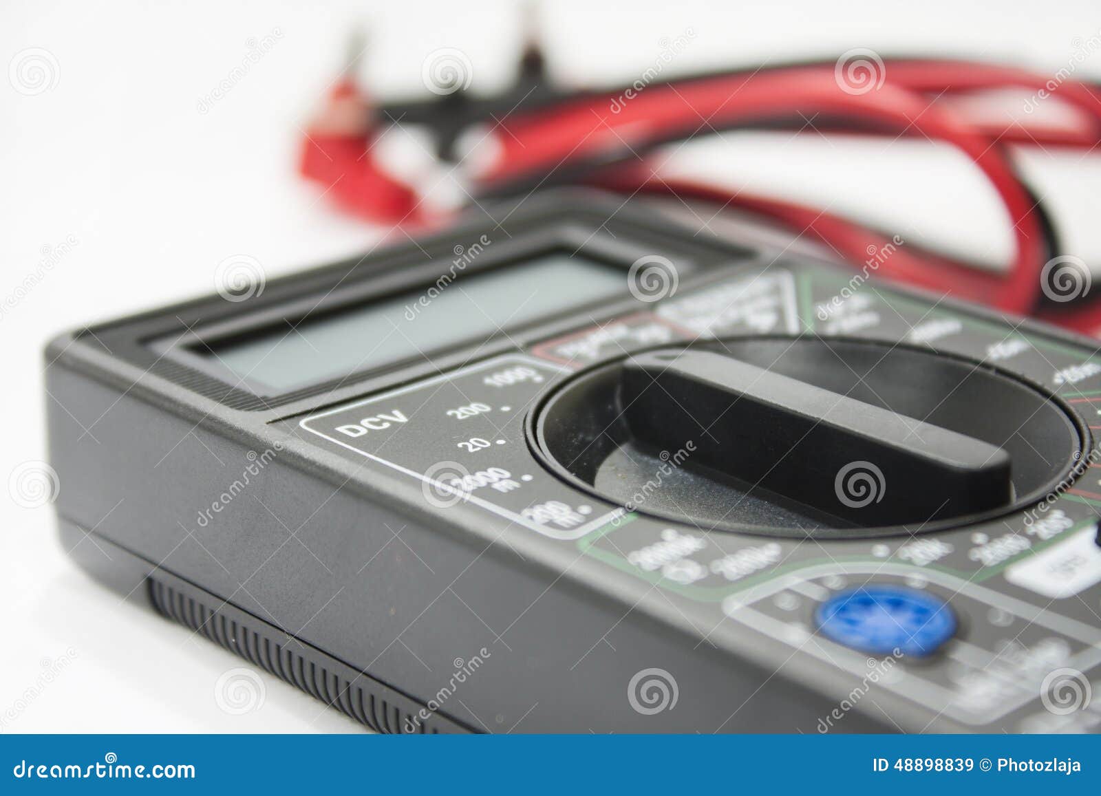 Multimeter Instrument with Wires on the White Background Stock Image ...