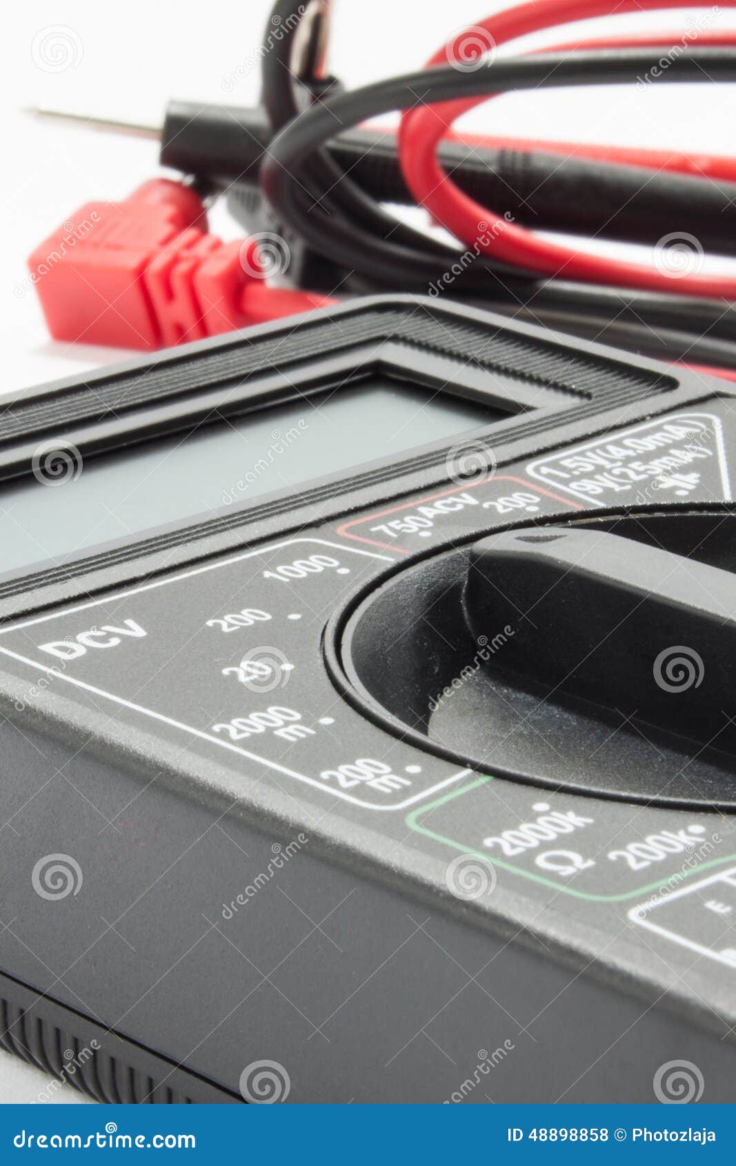 Multimeter Instrument With Wires On The White Background Royalty-Free ...