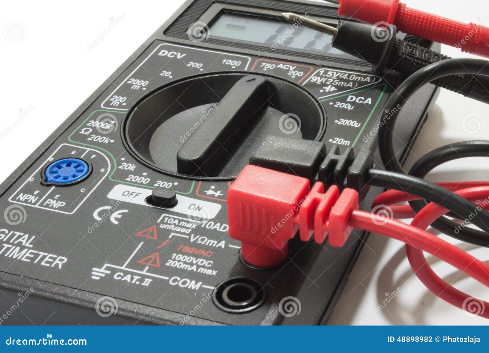 Multimeter Instrument With Wires On The White Background Royalty-Free ...