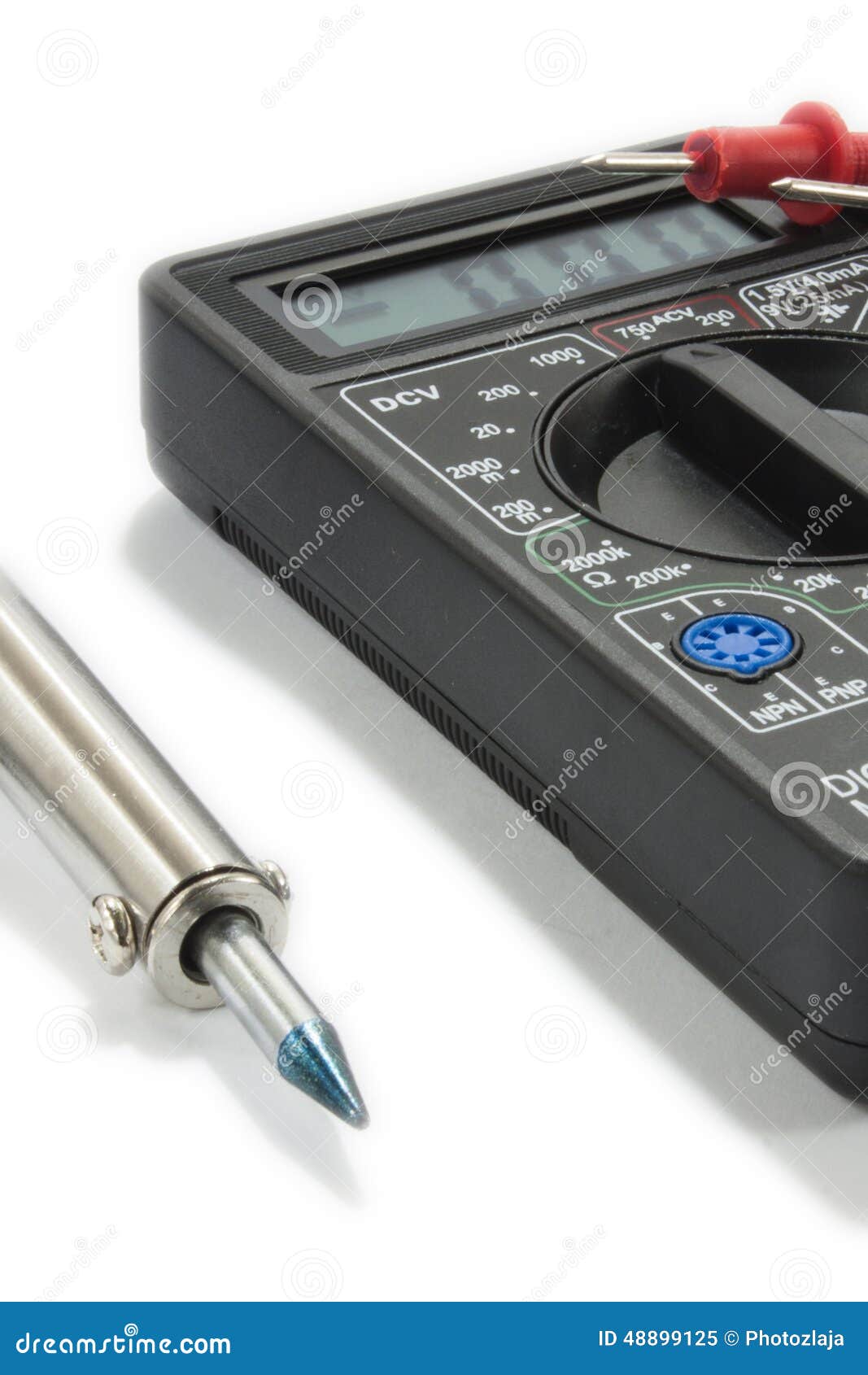 Multimeter Instrument With Wires On The White Background Royalty-Free ...