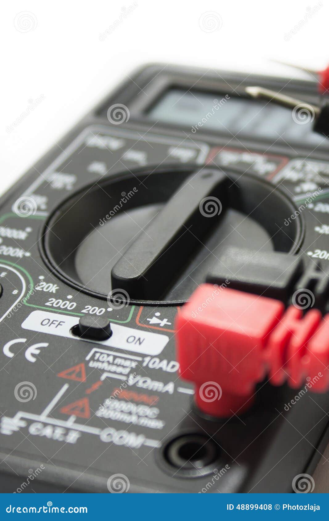 Multimeter Instrument With Wires On The White Background Royalty-Free ...