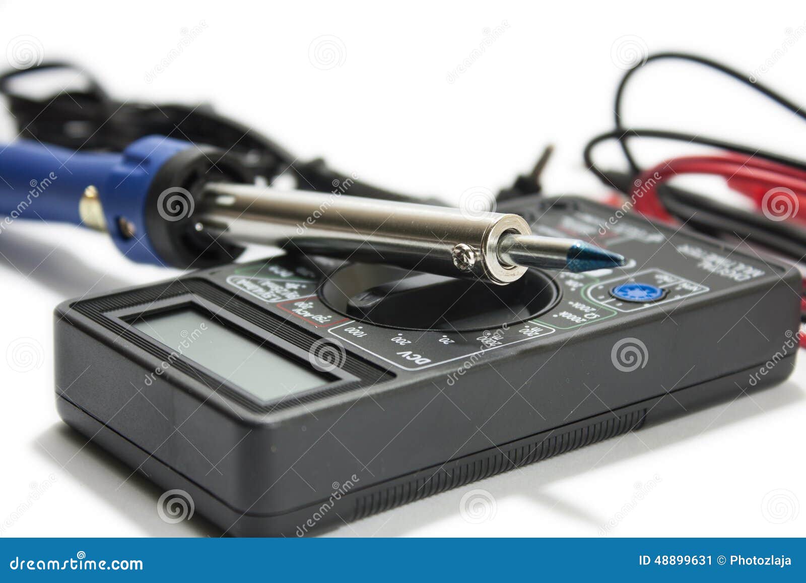 Multimeter Instrument With Wires On The White Background Royalty-Free ...