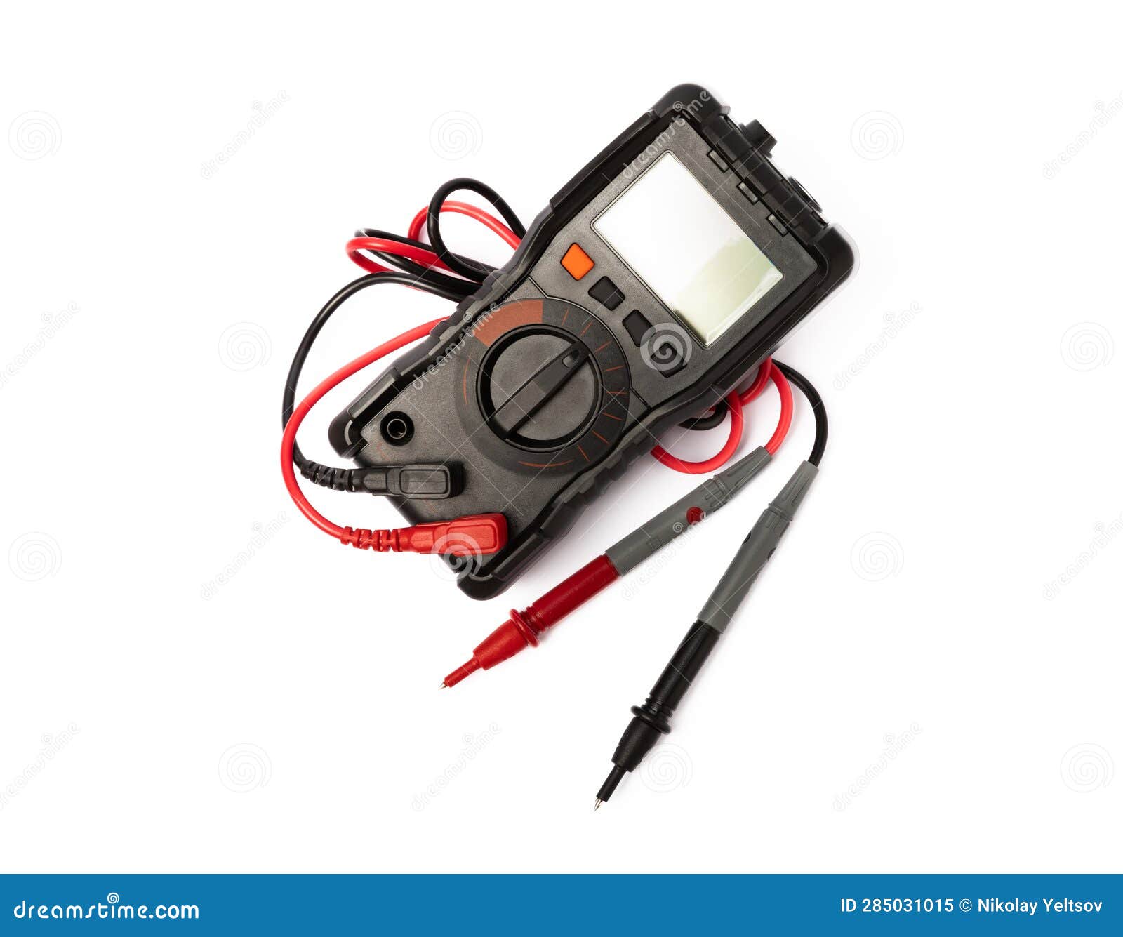 Multimeter Isolated on White Stock Image - Image of measuring, charge ...