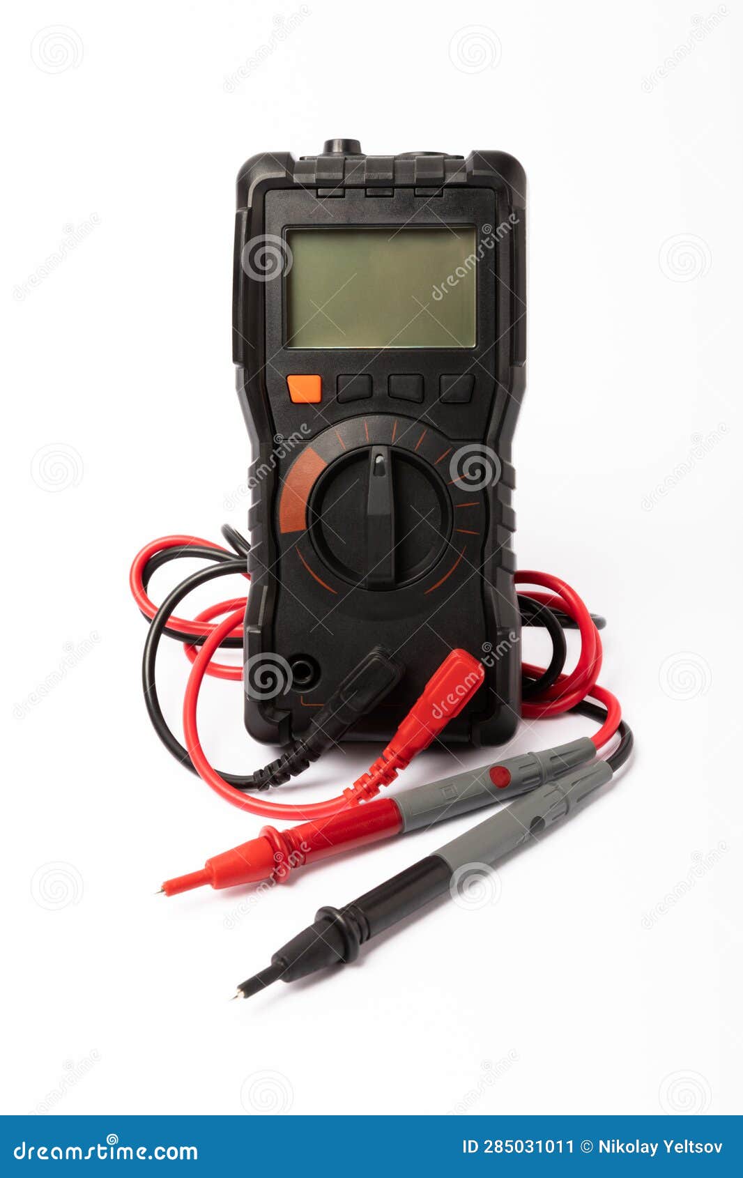 Multimeter Isolated on White Stock Image - Image of cable, connect ...