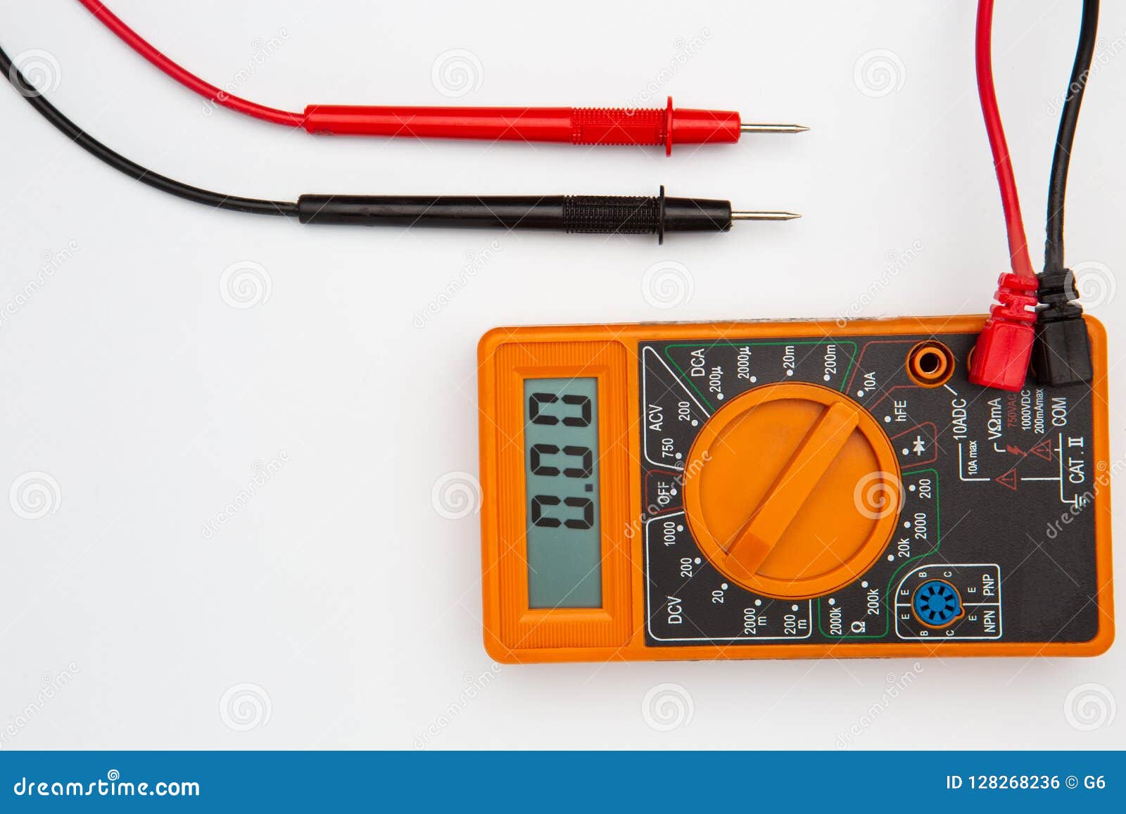 Multimeter Isolated on White Stock Photo - Image of impedance, accuracy ...