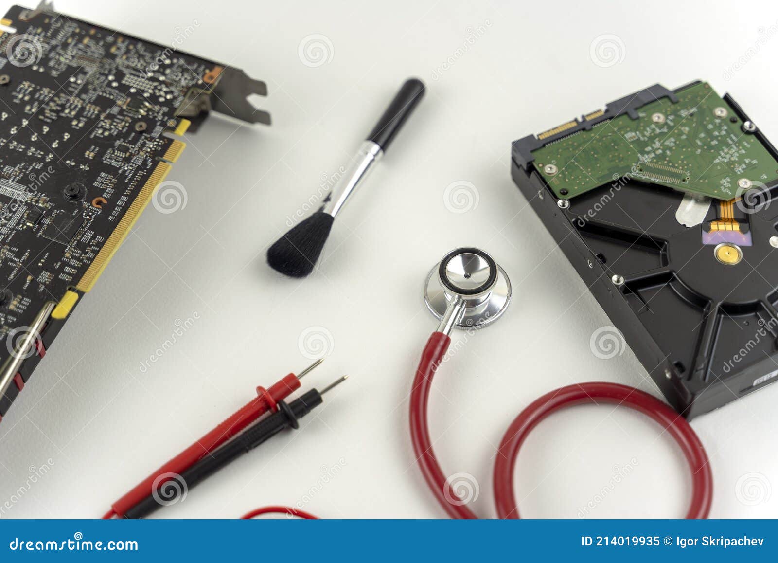 Multimeter and Laptop Repair, Computer Repair Concept Stock Image ...