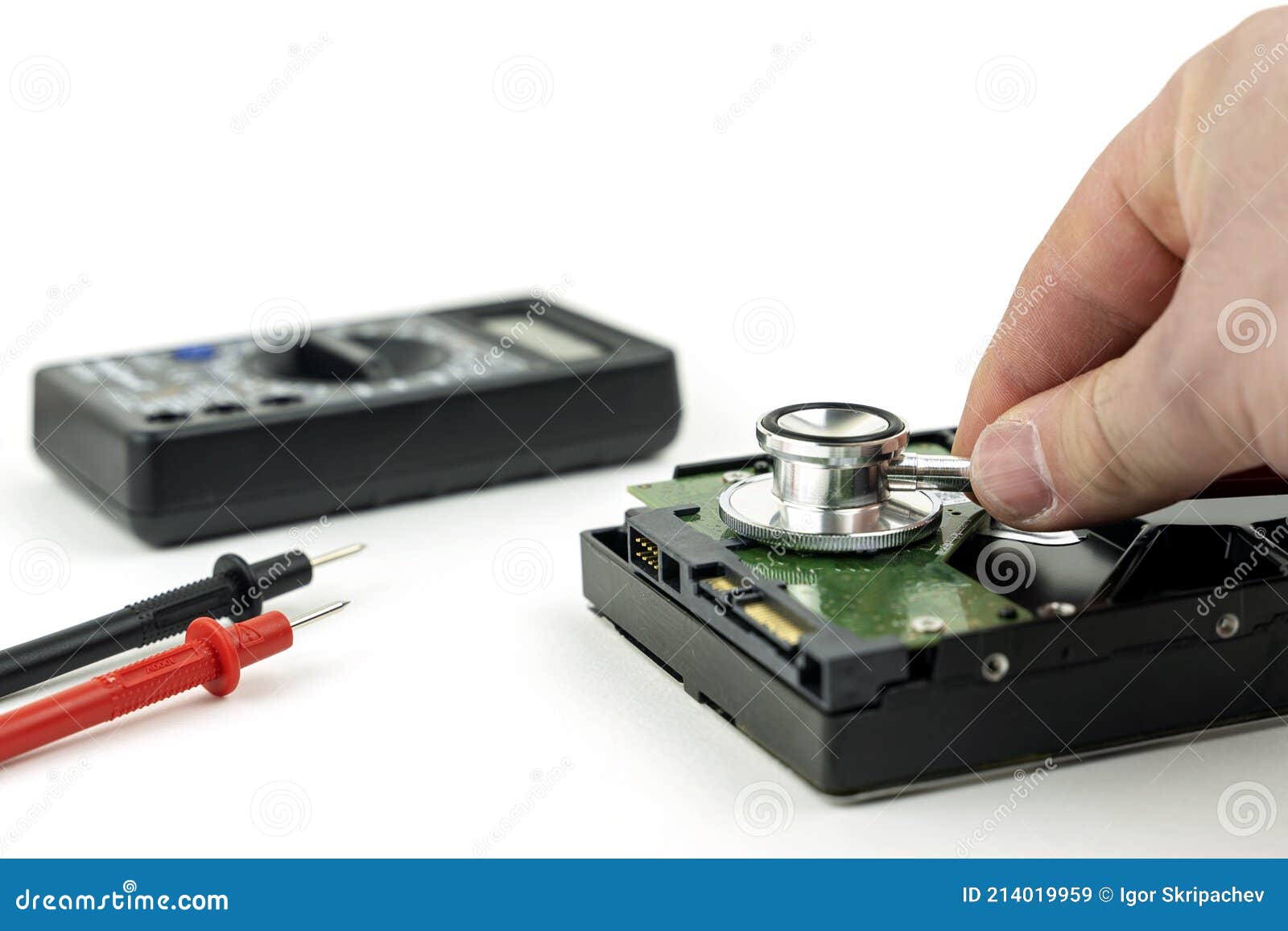 Multimeter and Laptop Repair, Computer Repair Concept Stock Image ...