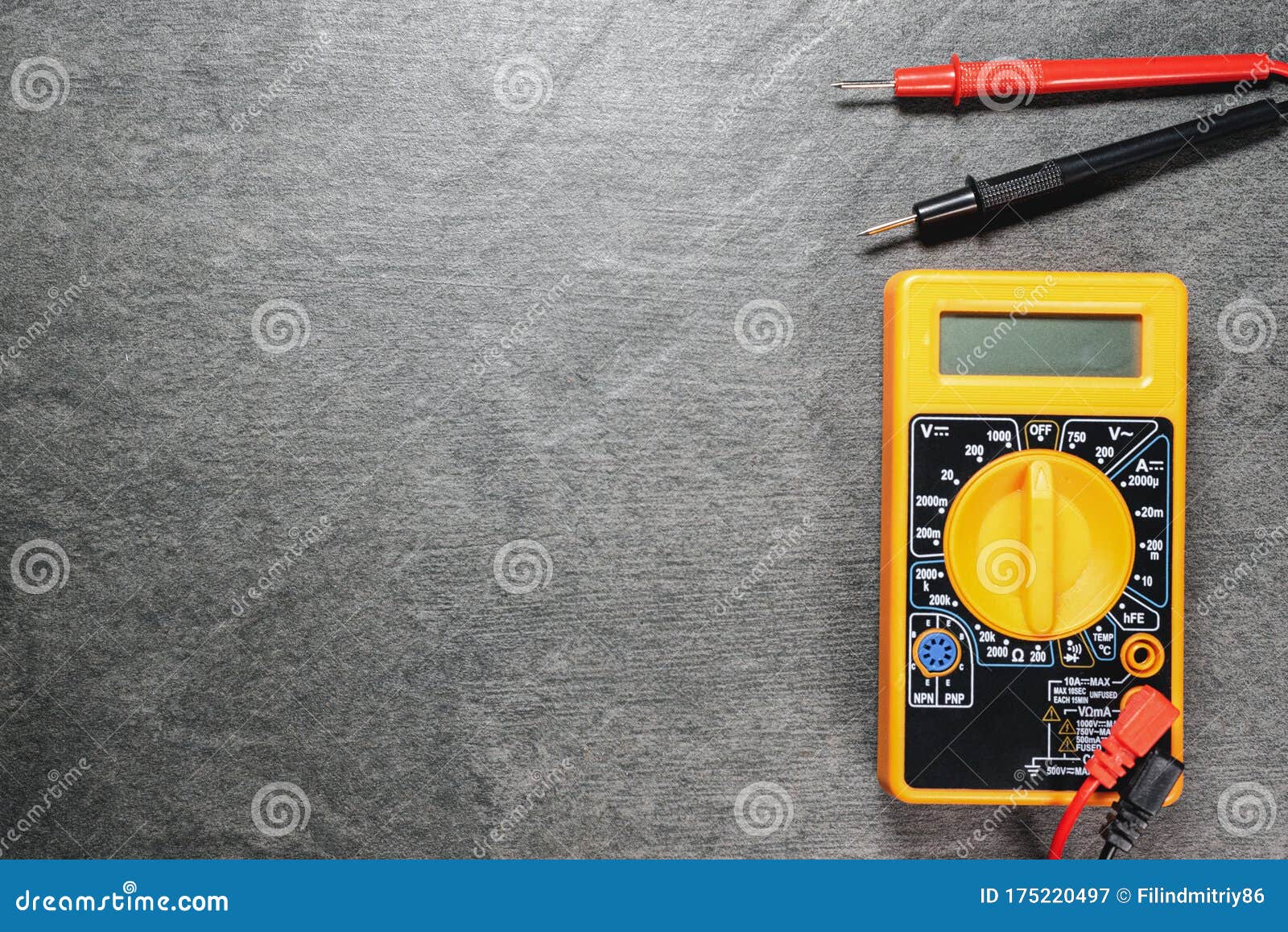 Multimeter stock image. Image of copy, electricity, business - 175220497