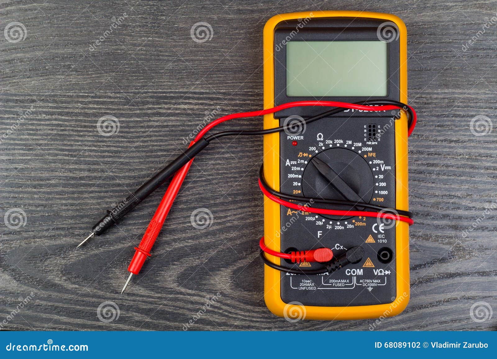 Multimeter on office stock photo. Image of multimeter - 68089102