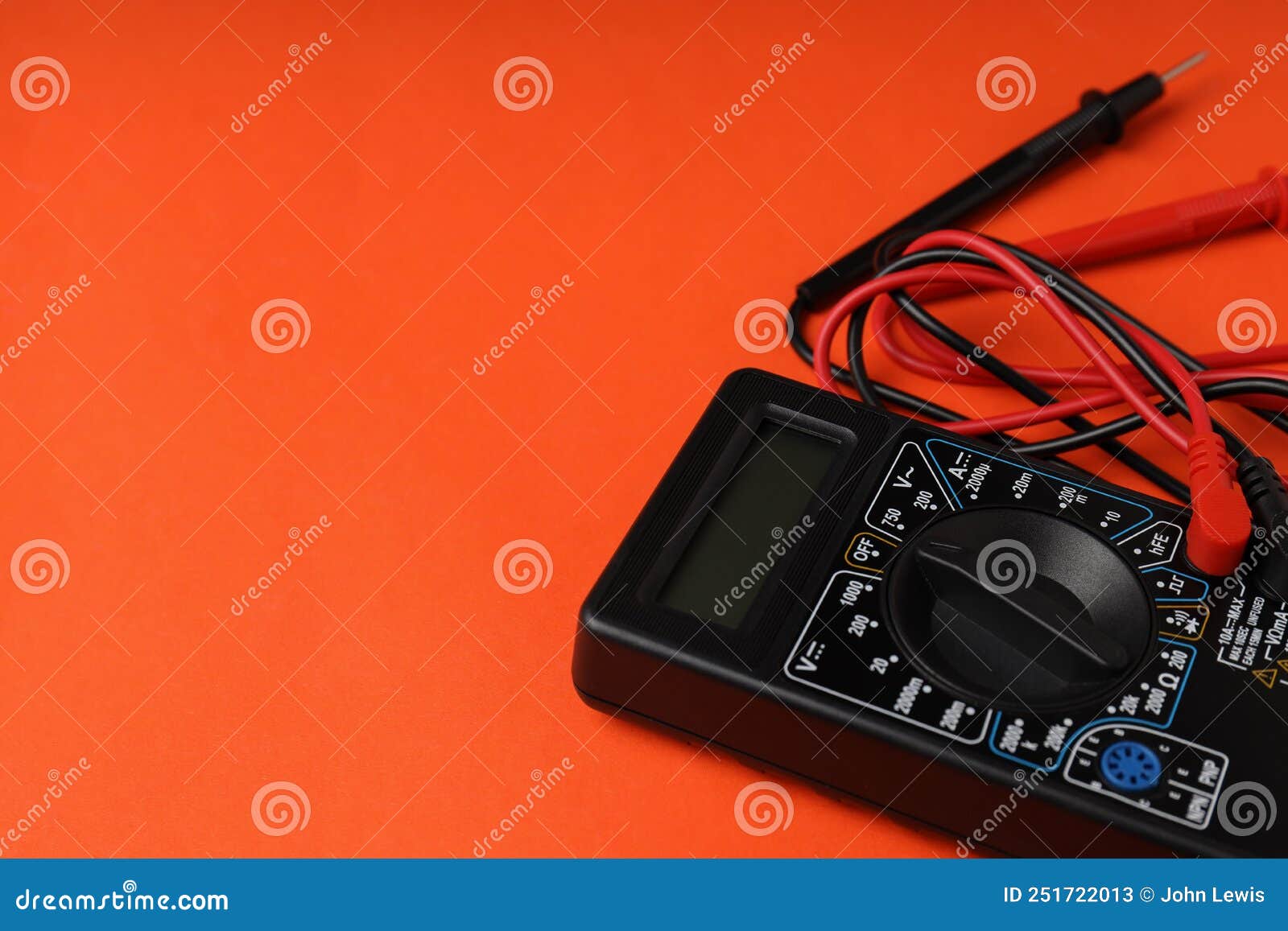 Multimeter With Text On Display Electric And Heat Shrink Insulation On ...