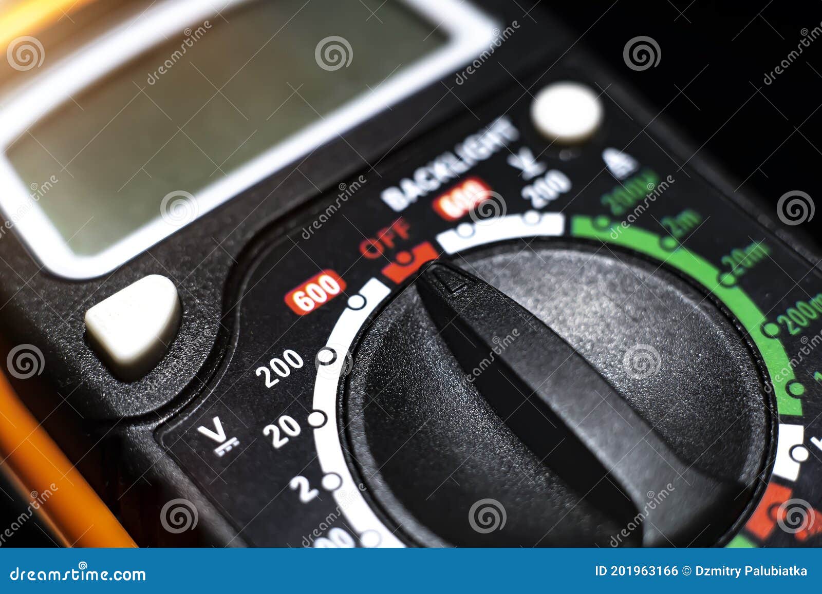 Multimeter Panel Close Up Macro Photo Stock Photo - Image of indicator ...