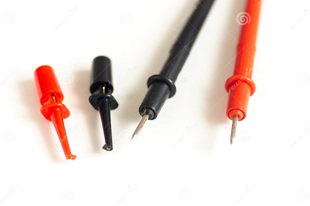 Multimeter Probe Test Lead Cable. Two Electrical Multi or Voltage Meter ...
