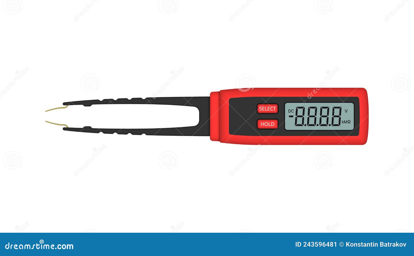 Multimeter for SMD Components. Stock Vector - Illustration of probe ...