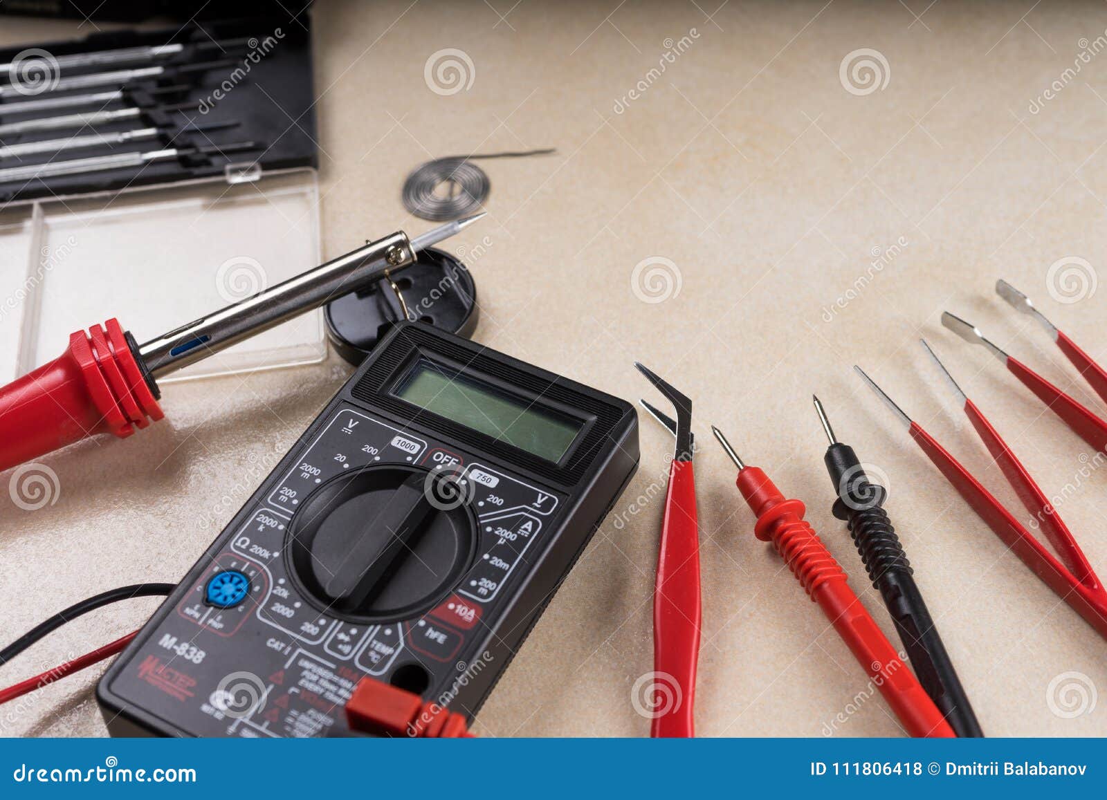 Multimeter, Soldering Tool and Hand Tools for Electronics Assembly ...