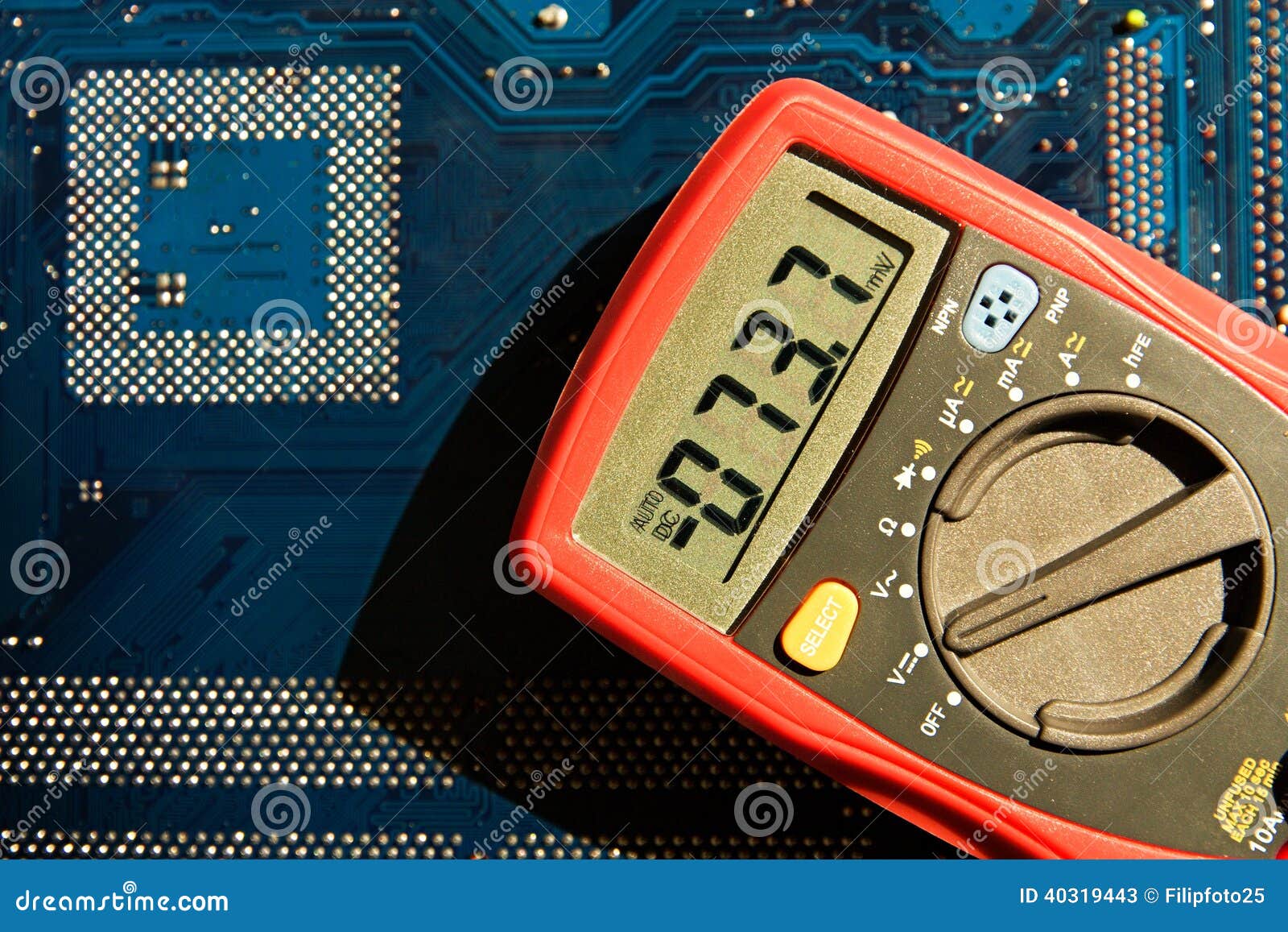 Multimeter stock image. Image of monitoring, lead, electronic - 40319443