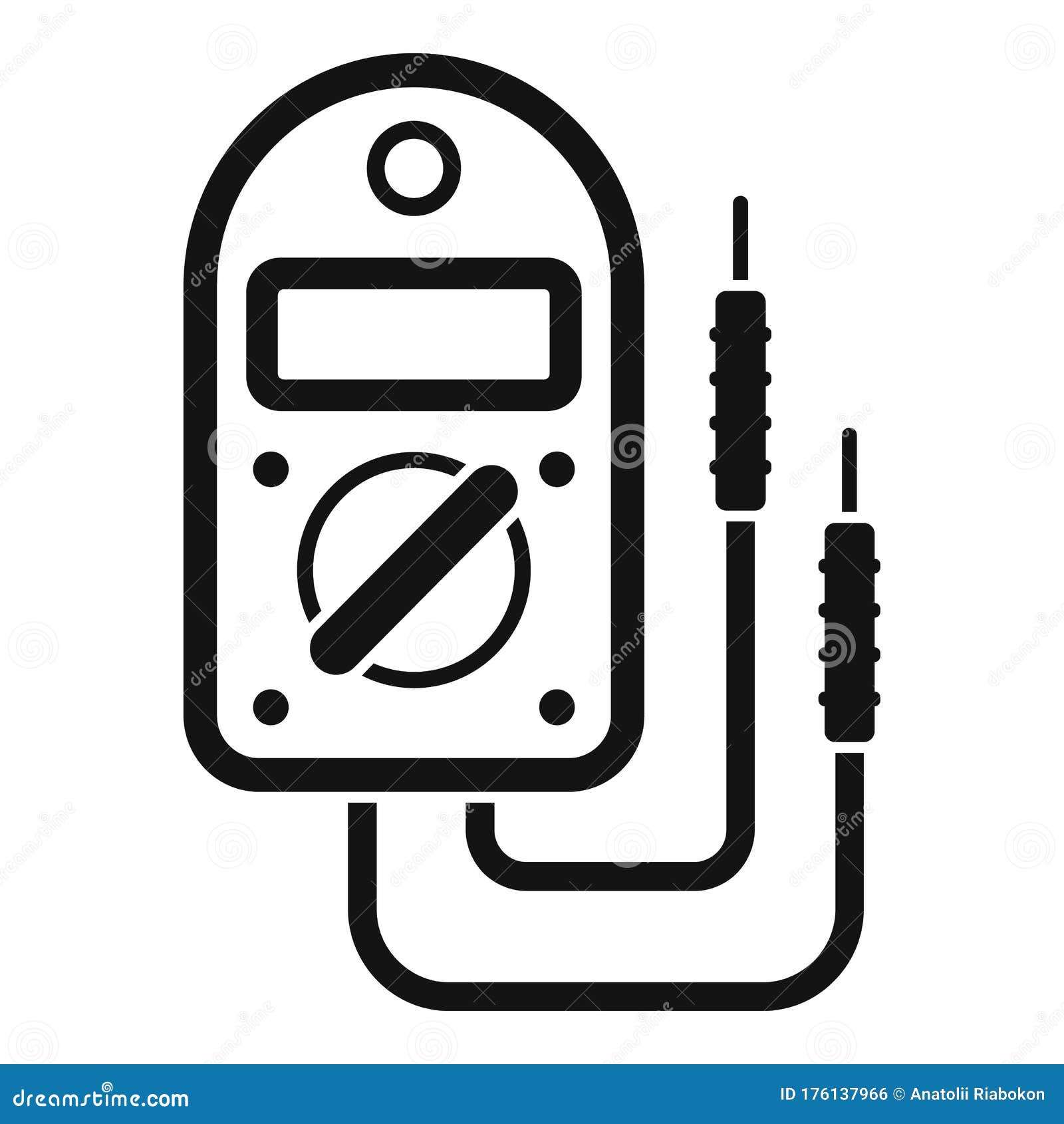 Multimeter Tester Icon, Simple Style Stock Vector - Illustration of ...