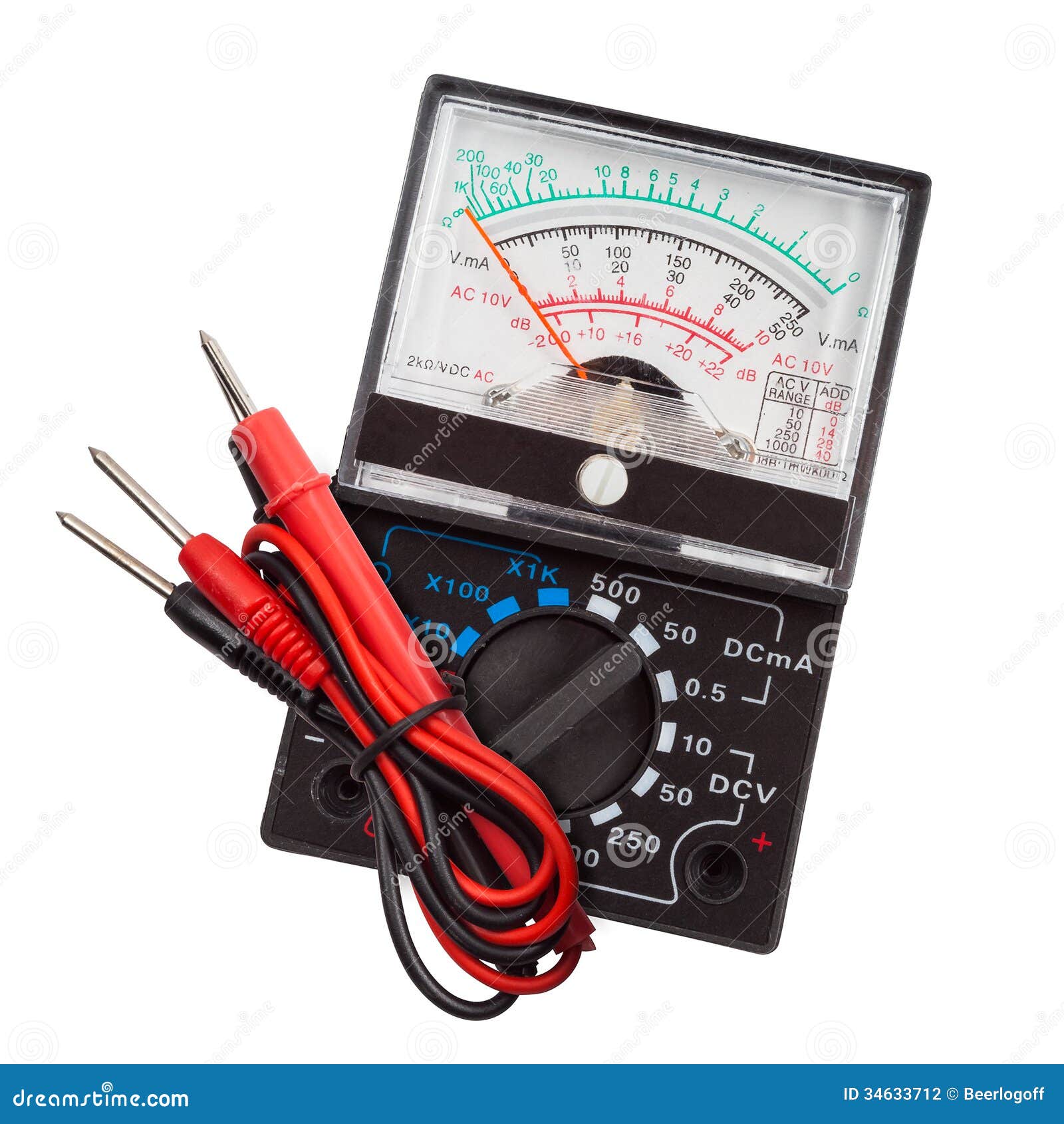 Multimeter, Tester Isolated Stock Photo - Image of device, electrical ...