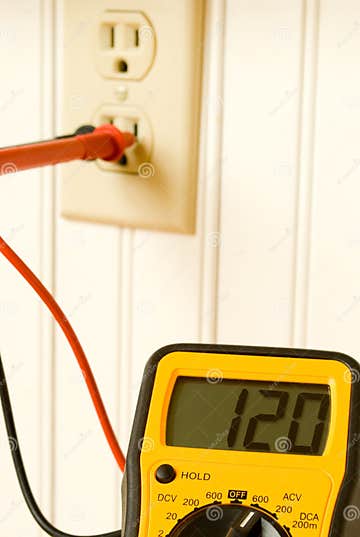 Multimeter Testing Outlet stock image. Image of electric - 17617283