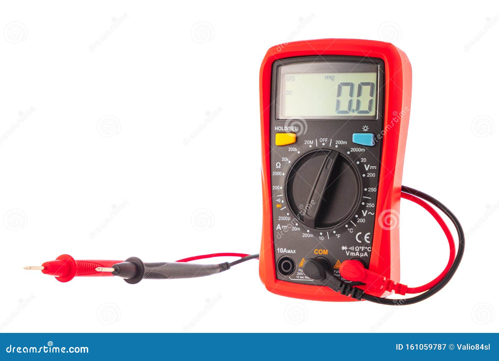 Multimeter To Check Electricity Voltage Isolated on White Background ...