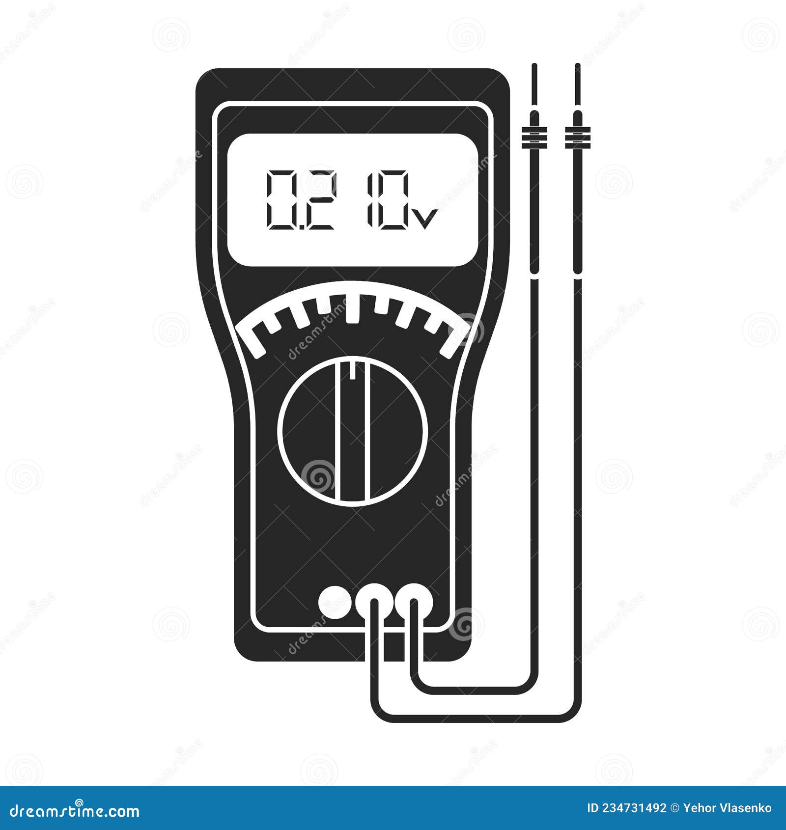 Multimeter Vector Cartoon Set Icon. Vector Illustration Voltmeter On ...