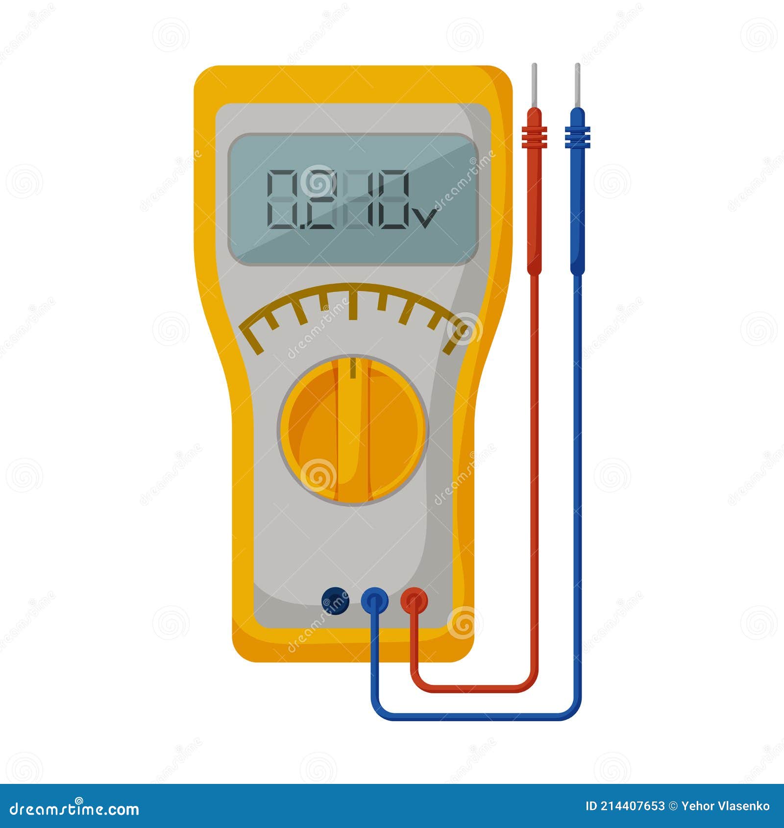 Multimeter Vector Icon.Cartoon Vector Icon Isolated on White Background ...
