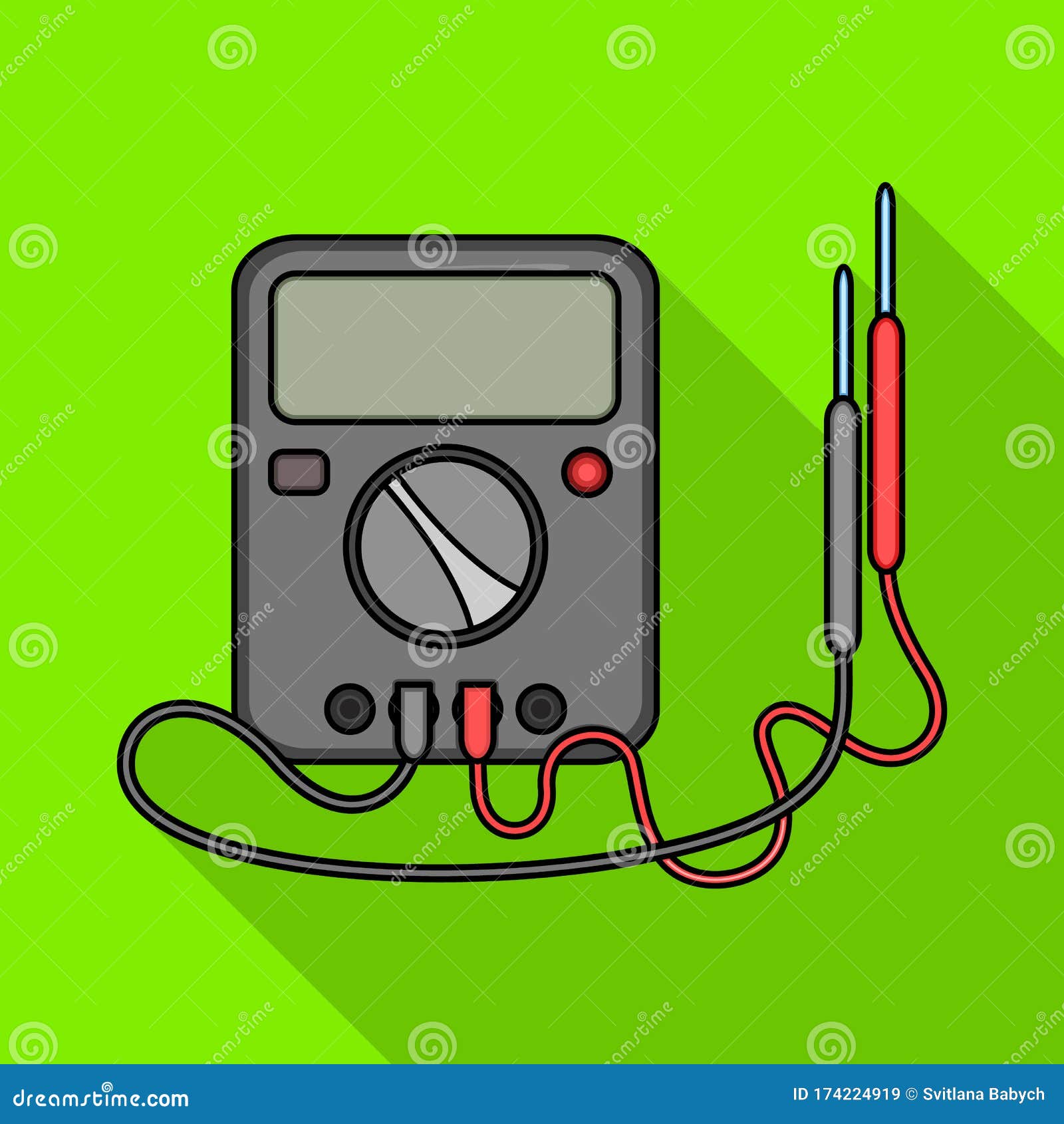 Multimeter Vector Icon.Flat Vector Icon Isolated on White Background ...