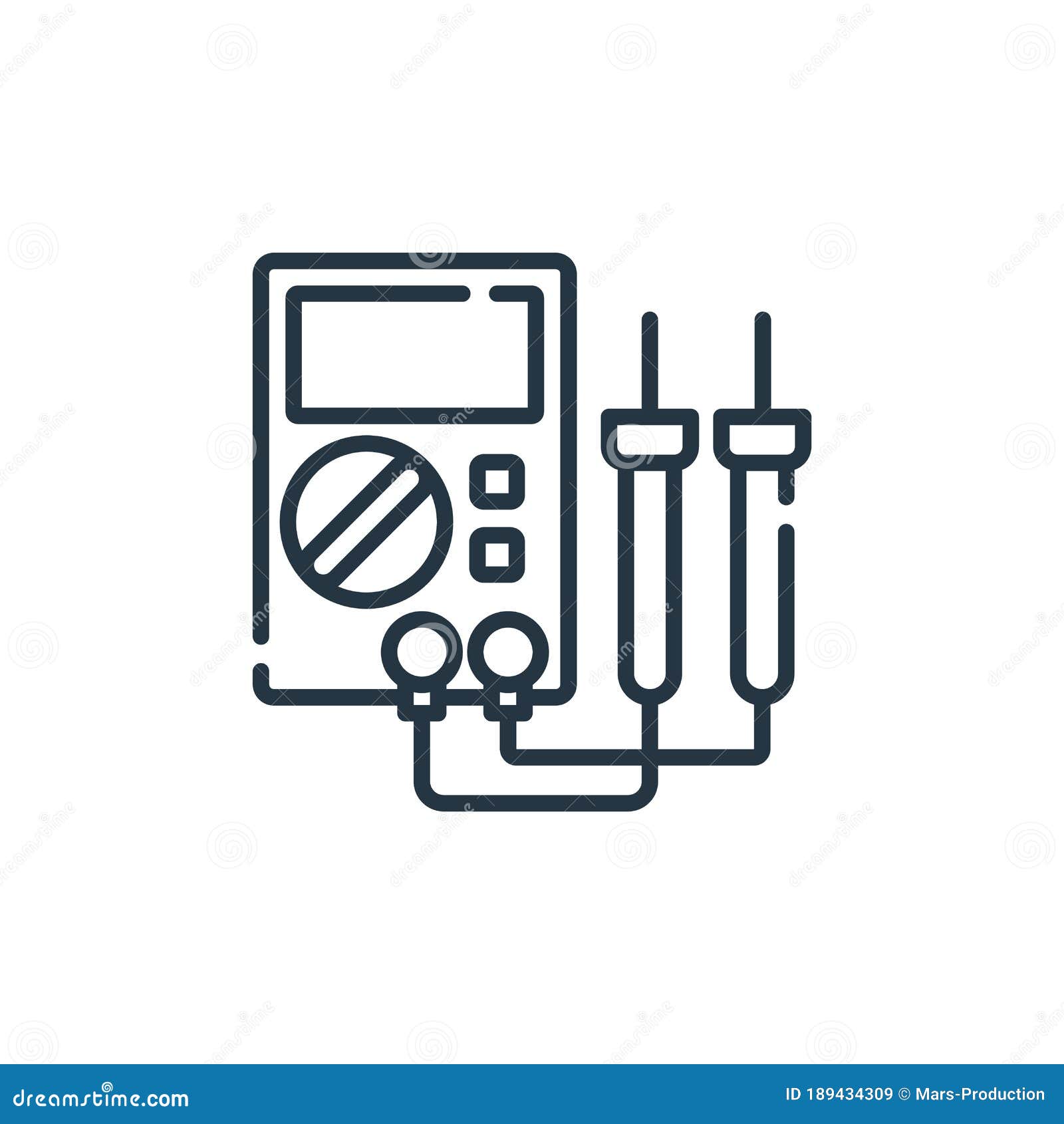 Multimeter Vector Cartoon Set Icon. Vector Illustration Voltmeter On ...